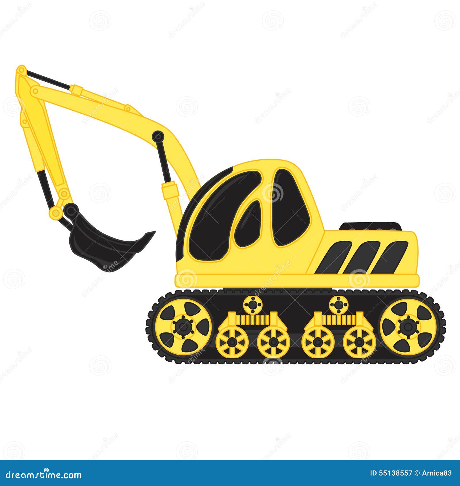 Dredge toy stock vector. Illustration of excavate, dredging - 55138557