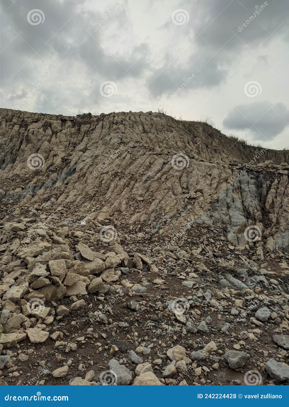 Dredged Soil with Lots of Brown and Gray Stones Stock Photo - Image of ...