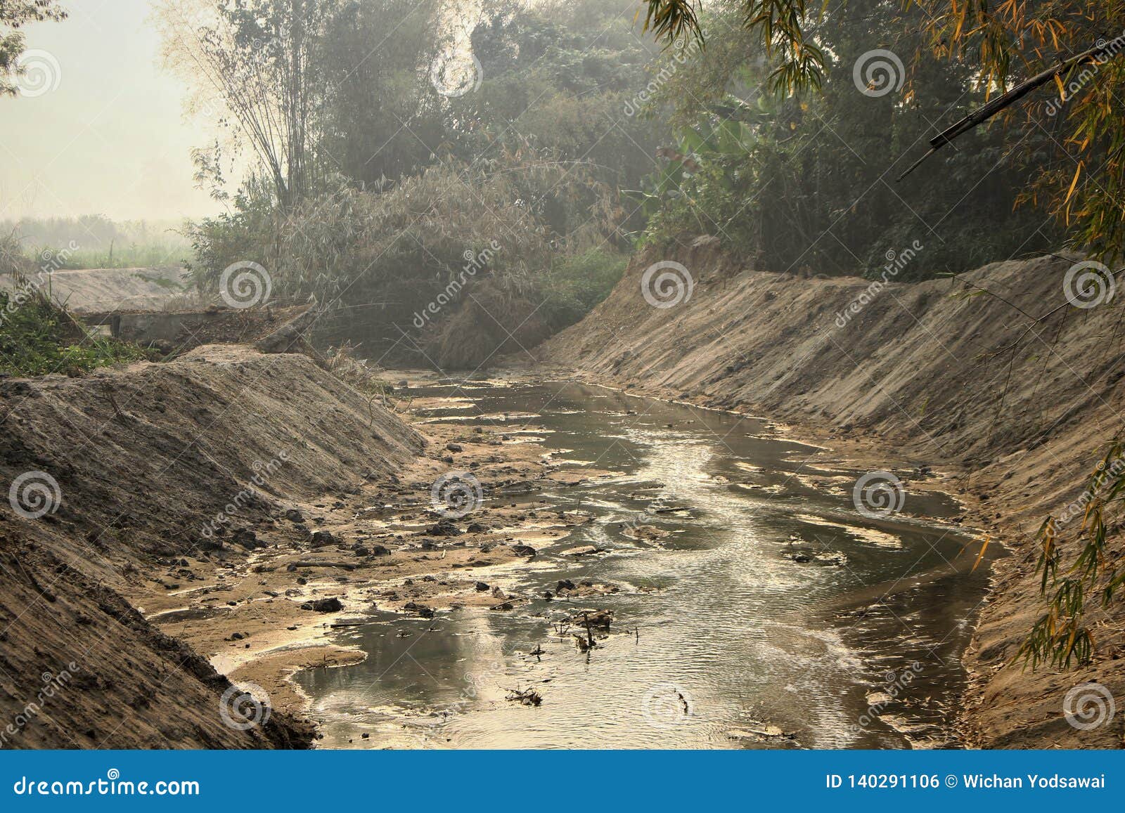 Dredging the Canal for Better Drainage Stock Photo - Image of ...
