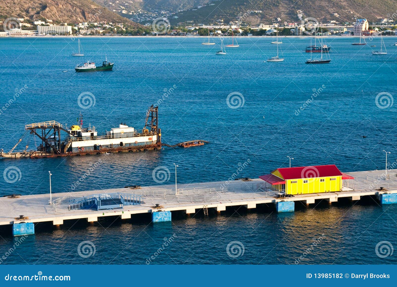 Dredging the Harbor stock photo. Image of construction - 13985182