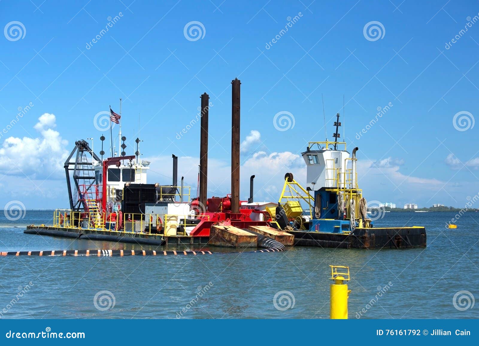 Dredging and Multi Purpose Boat Work Together on the Gulf of Mexico ...