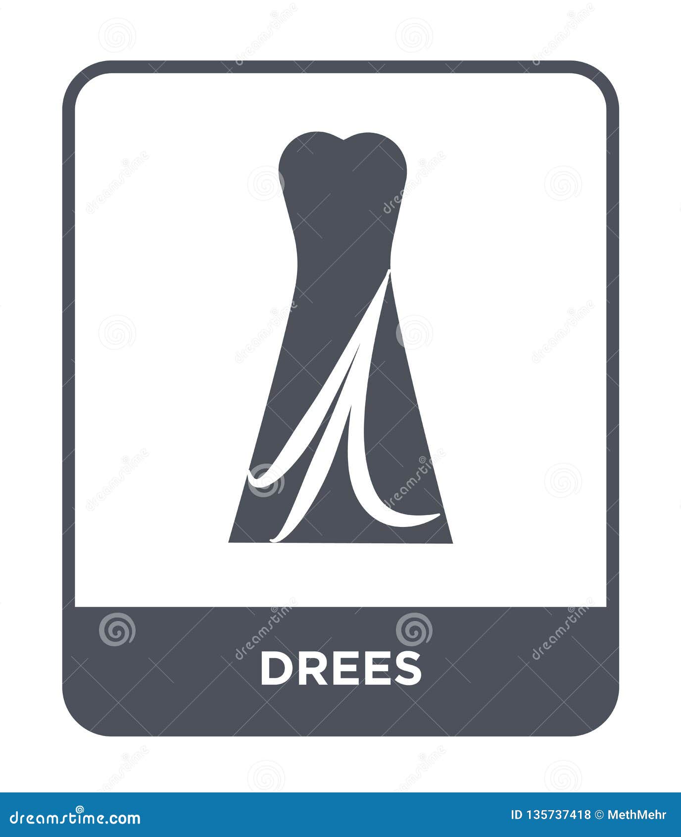 Drees Icon in Trendy Design Style. Drees Icon Isolated on White ...
