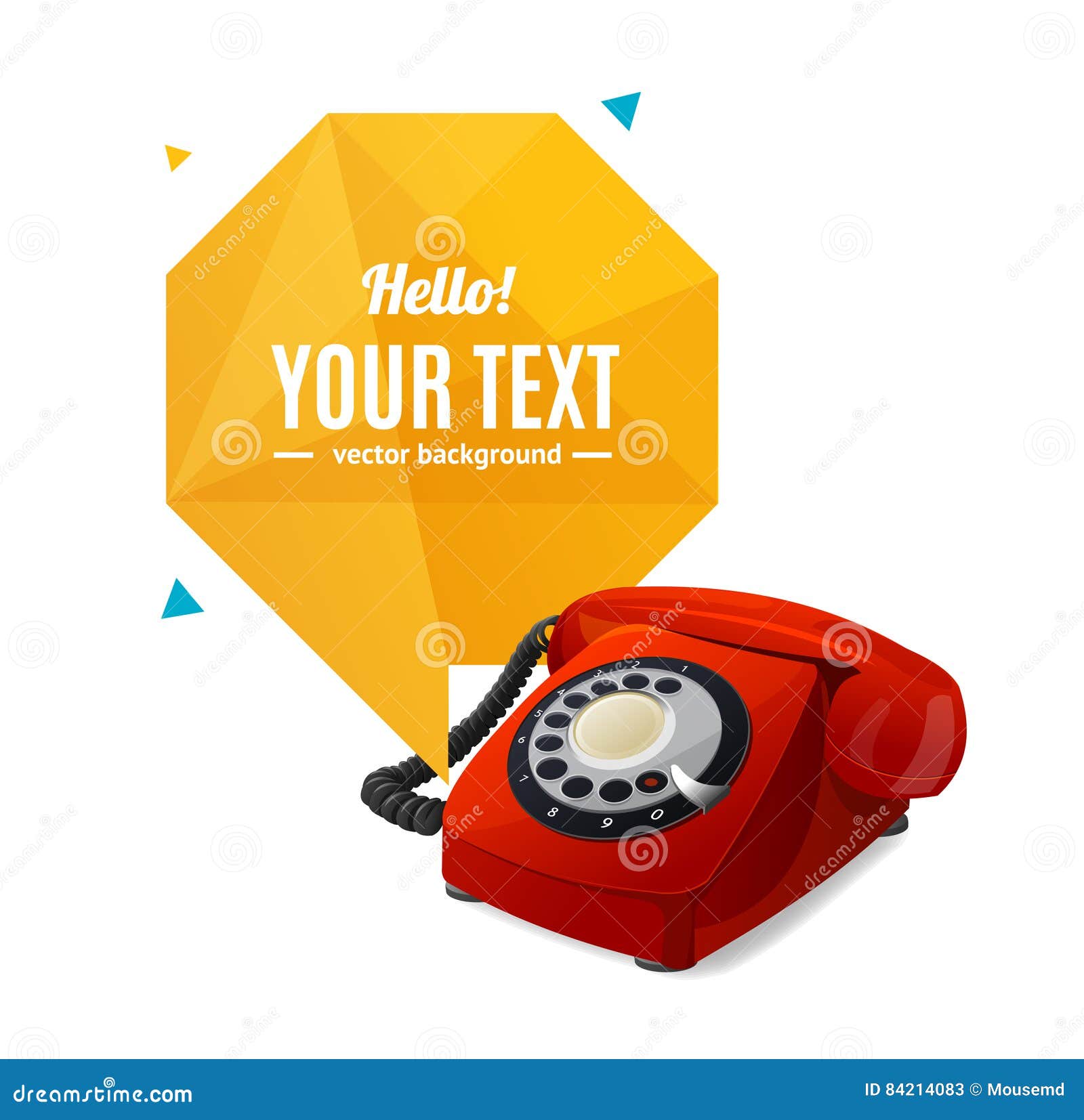 Drehtelefon Mit Blasen-Rede Vektor Vektor Abbildung - Illustration von ...