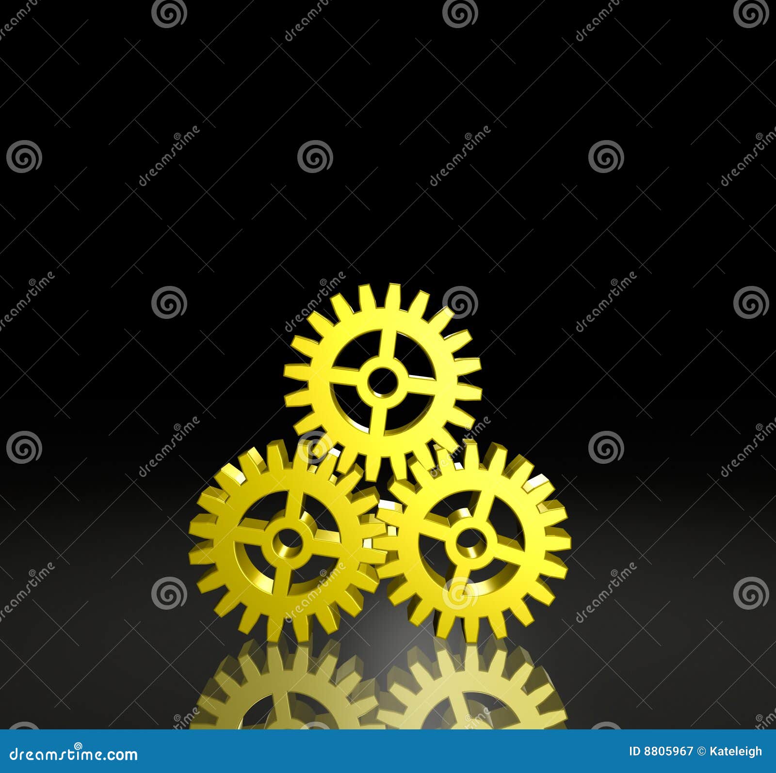 Drei Gang-Pyramide stock abbildung. Illustration von gesperrt - 8805967