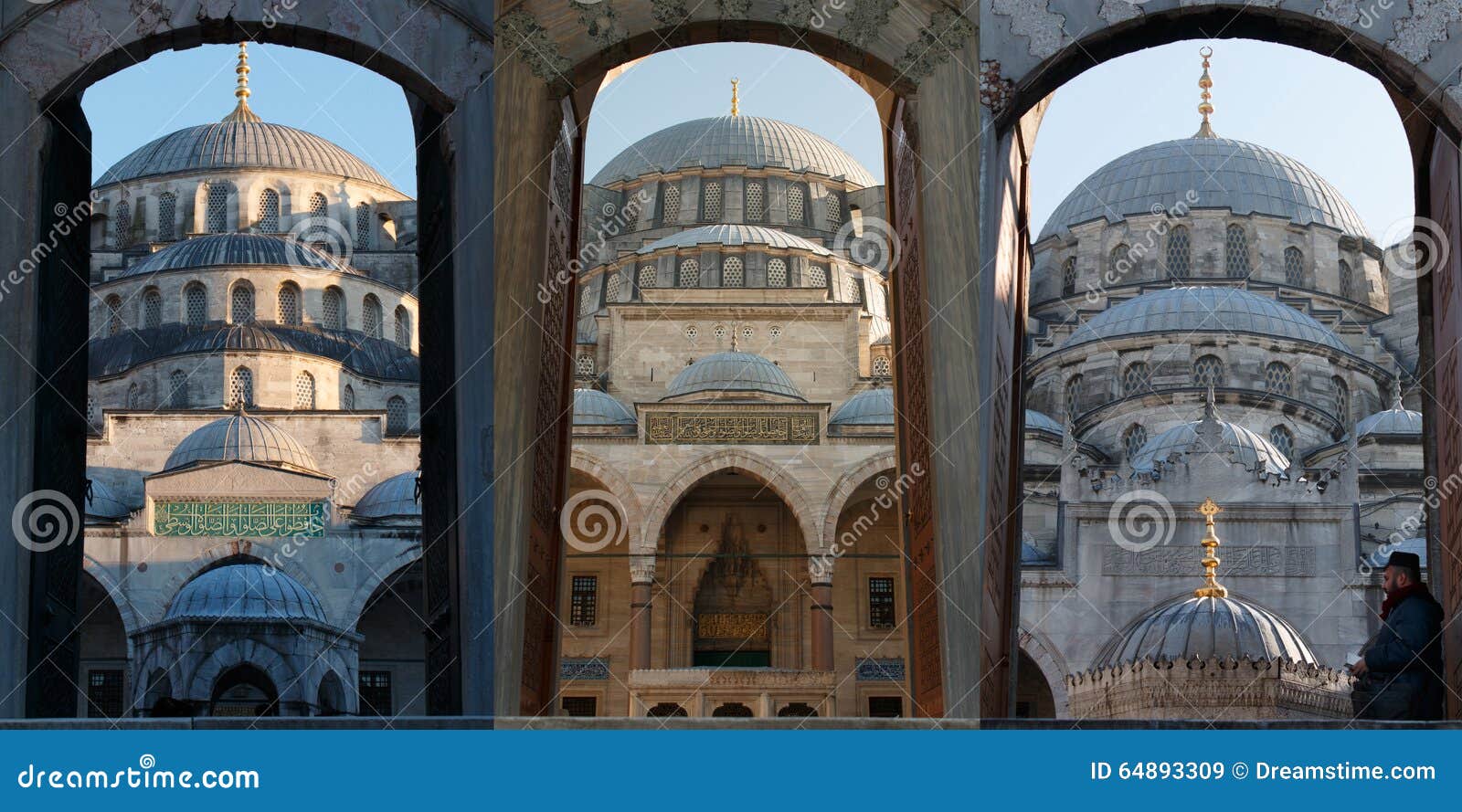 Drei Moscheen in Istanbul stockbild. Bild von arabisch - 64893309