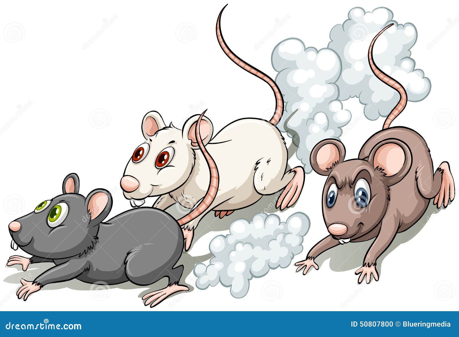 Drei Ratten vektor abbildung. Illustration von opfer - 50807800