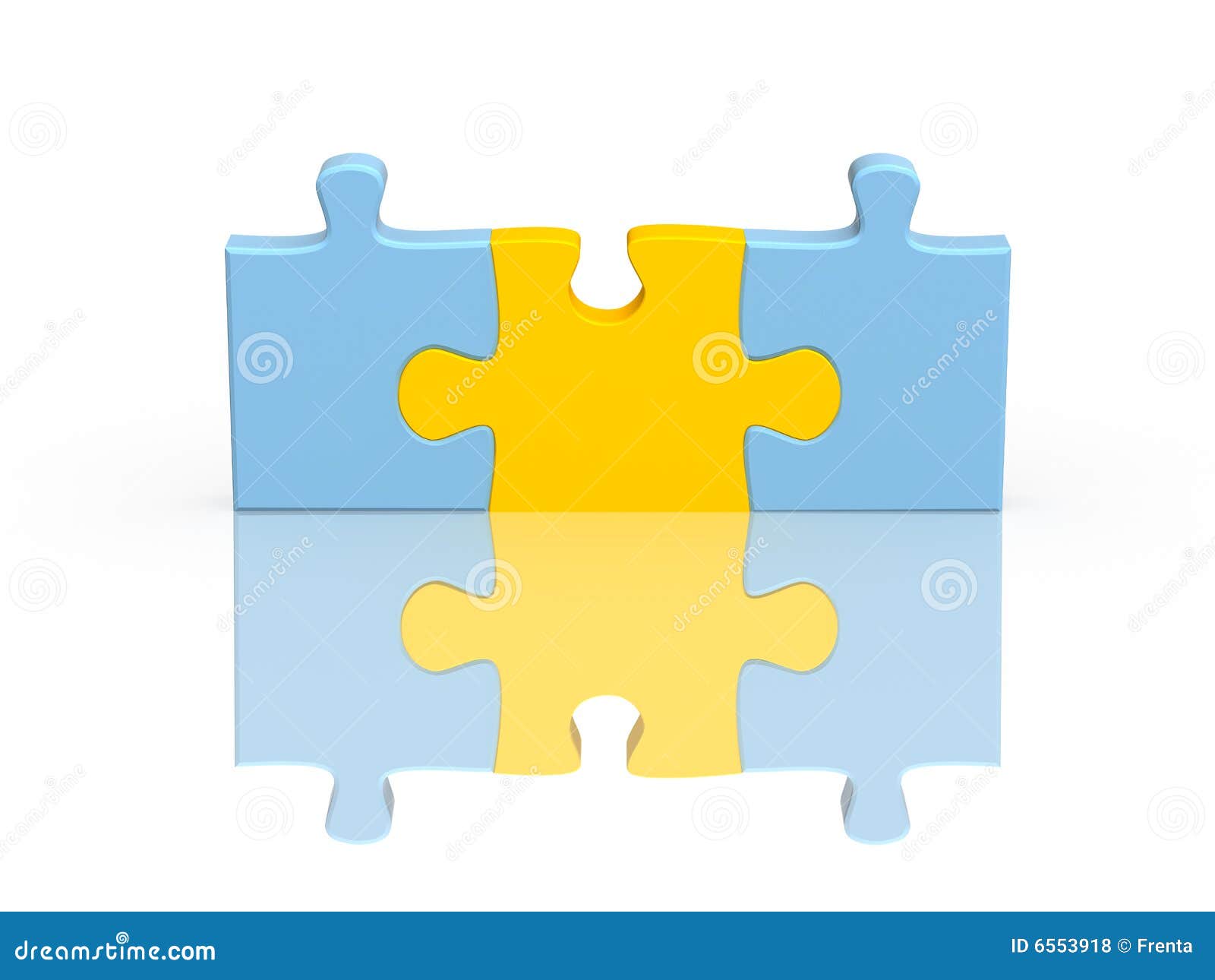 Drei Teile Eines Puzzlespiels Stock Abbildung - Illustration von ...