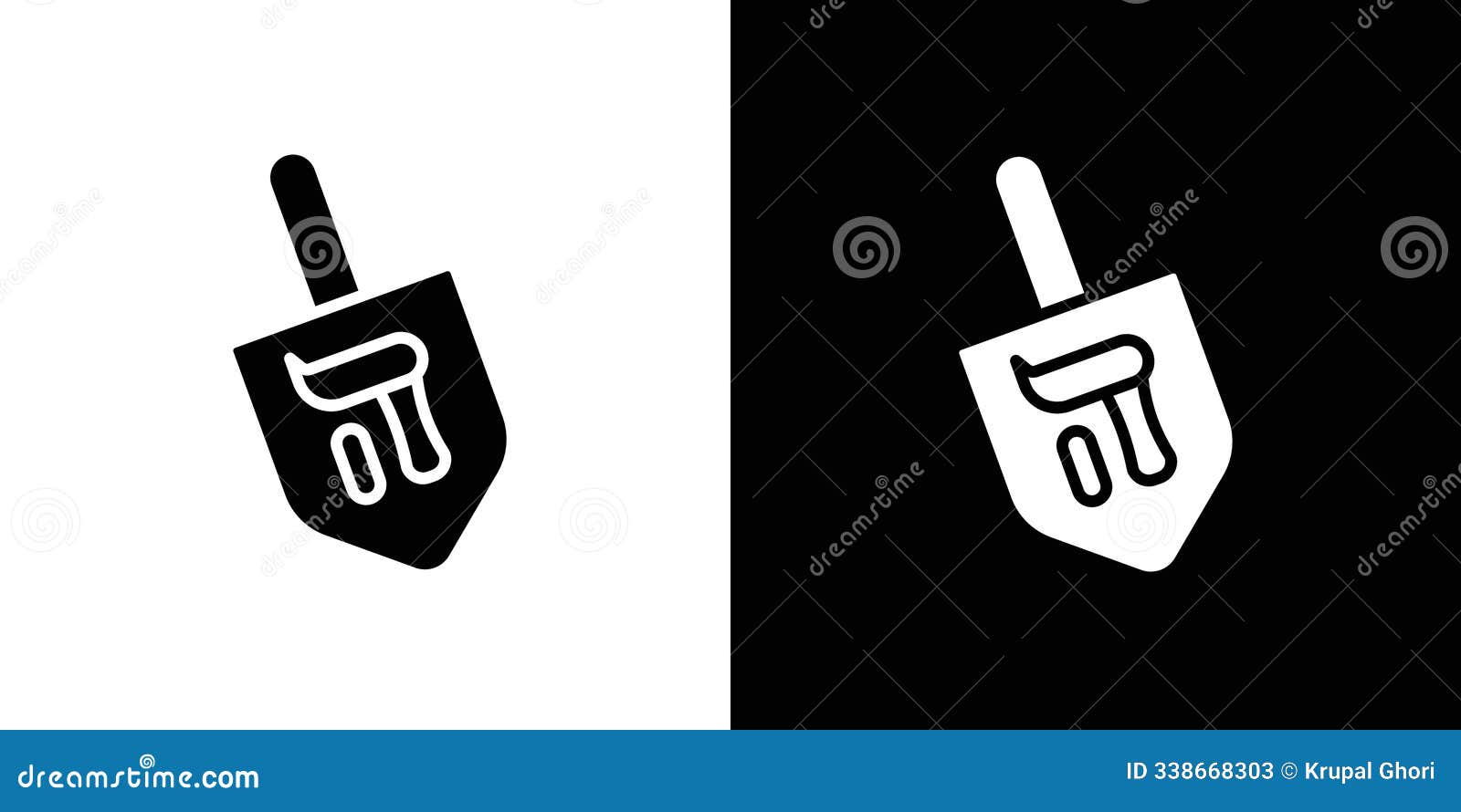 Dreidel Icon Logo Sign Vector Outline | CartoonDealer.com #329960470