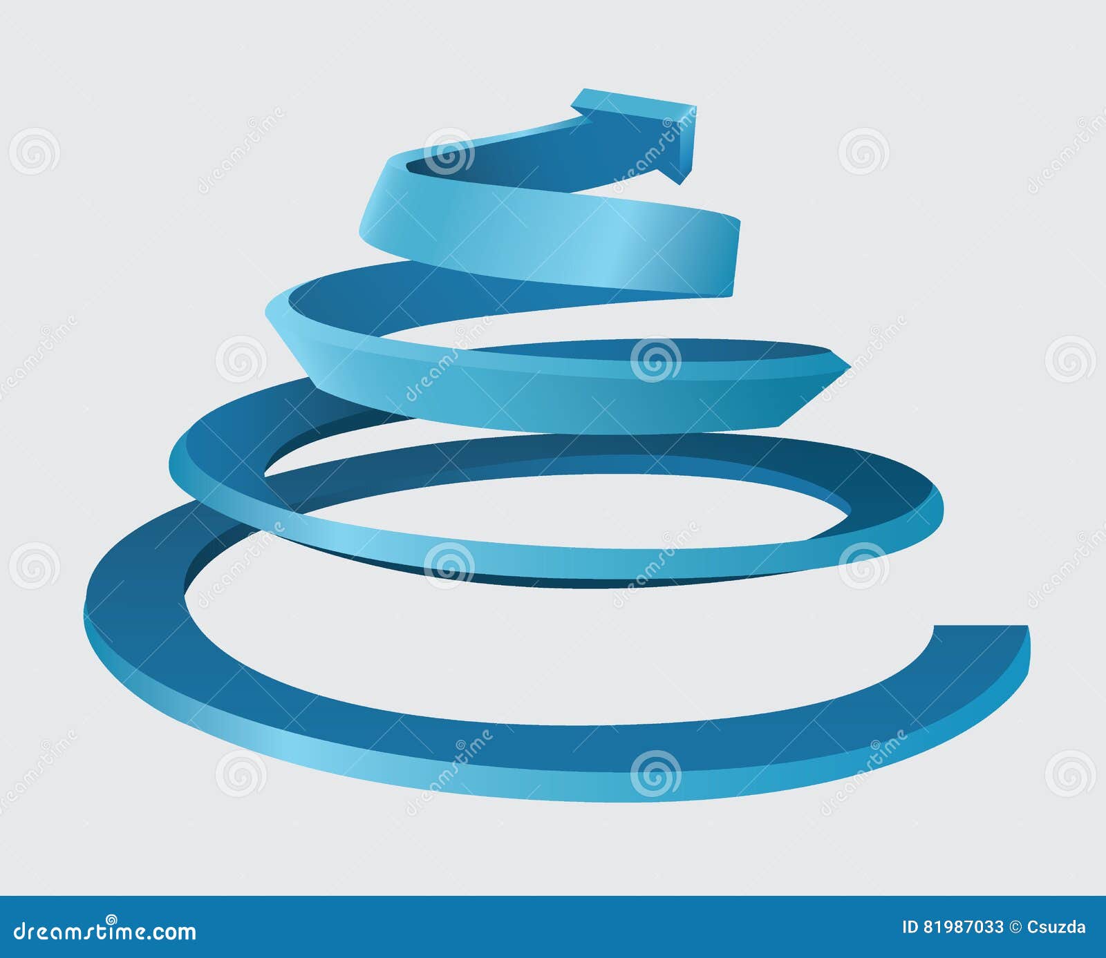 Dreidimensionale Spirale vektor abbildung. Illustration von darstellung ...