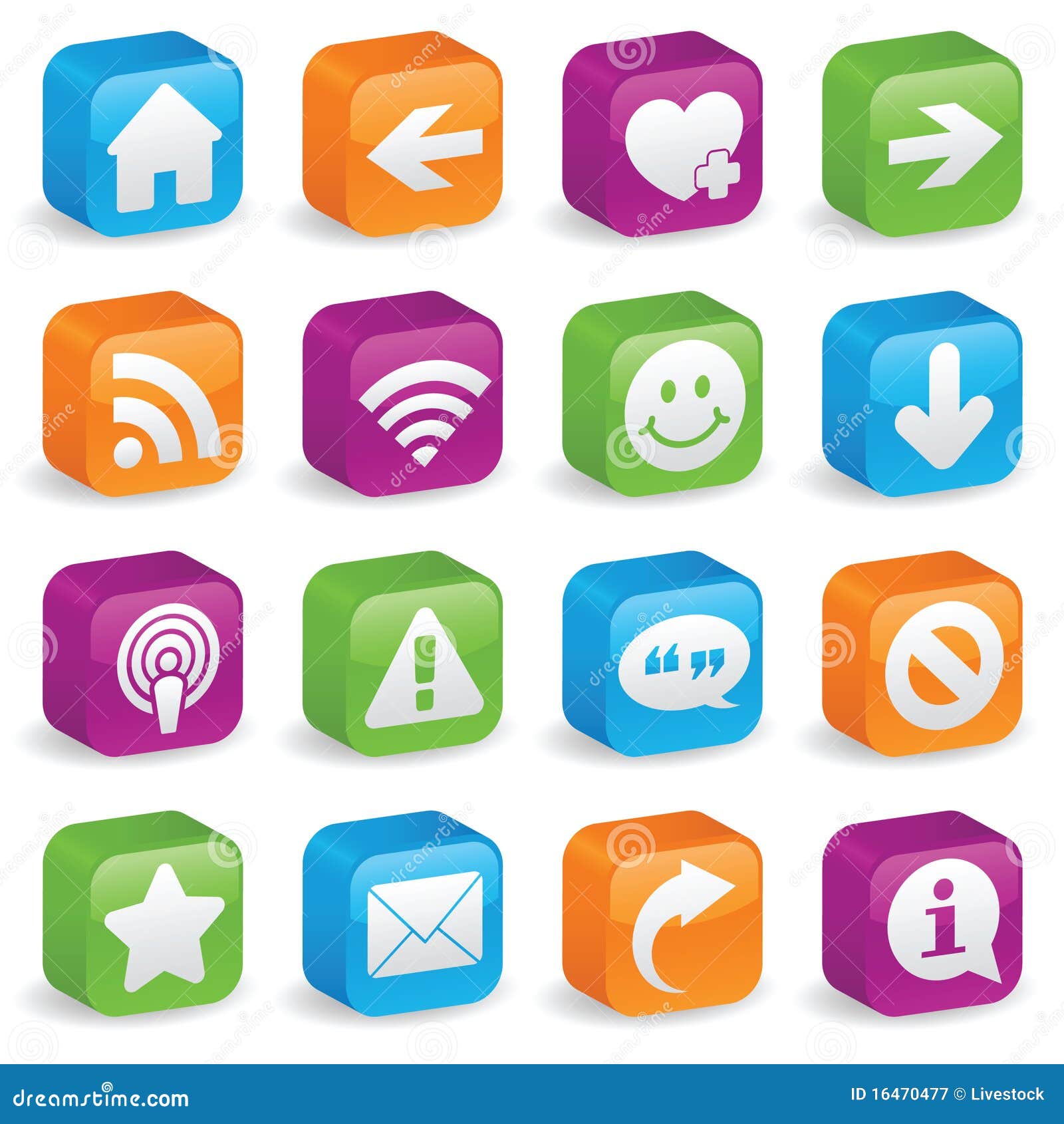 Dreidimensionale Web-Symbole Vektor Abbildung - Illustration von zufuhr ...