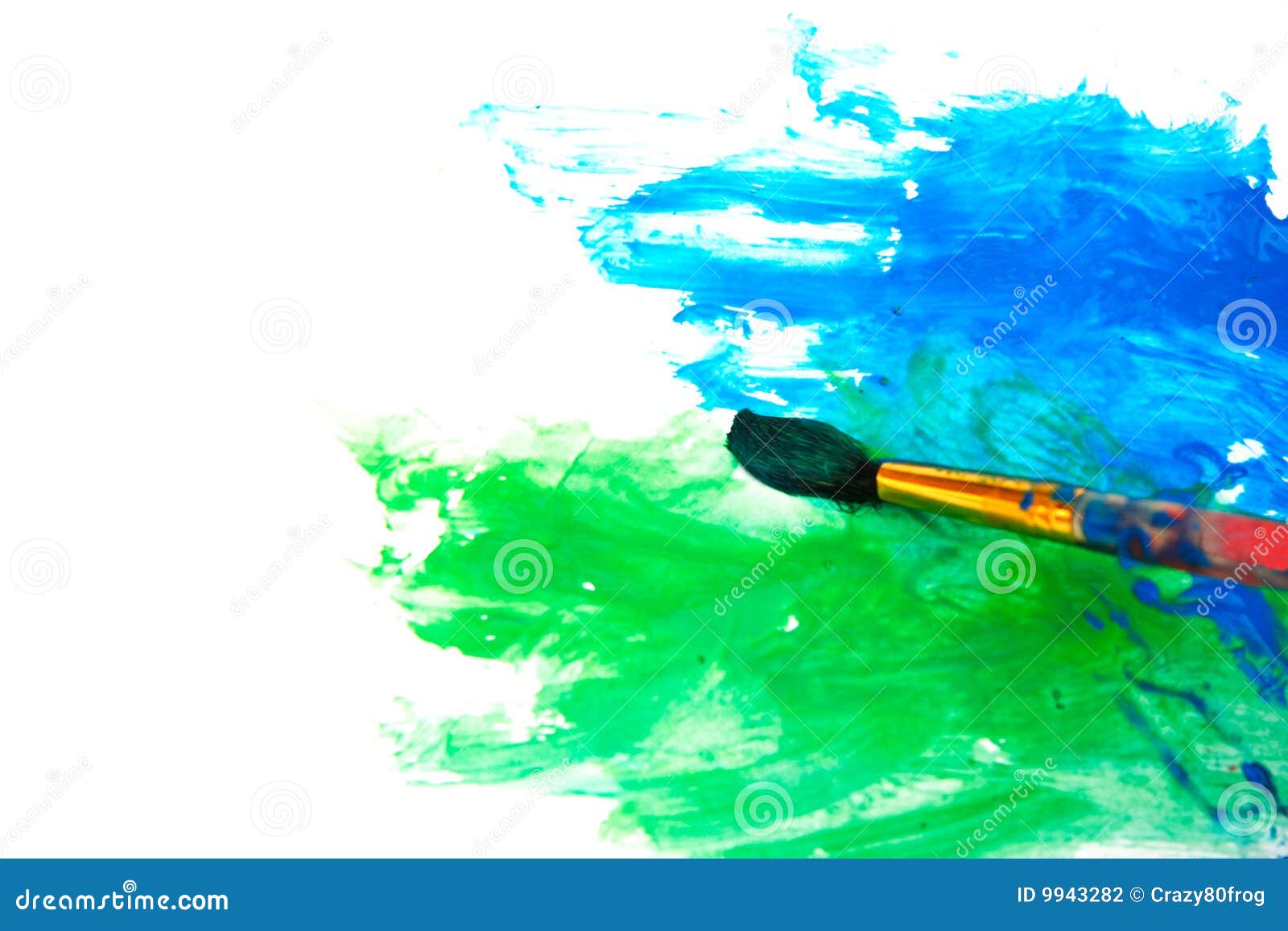 Drenaje De Un Cuadro Con La Brocha Foto de archivo - Imagen de cuadro ...