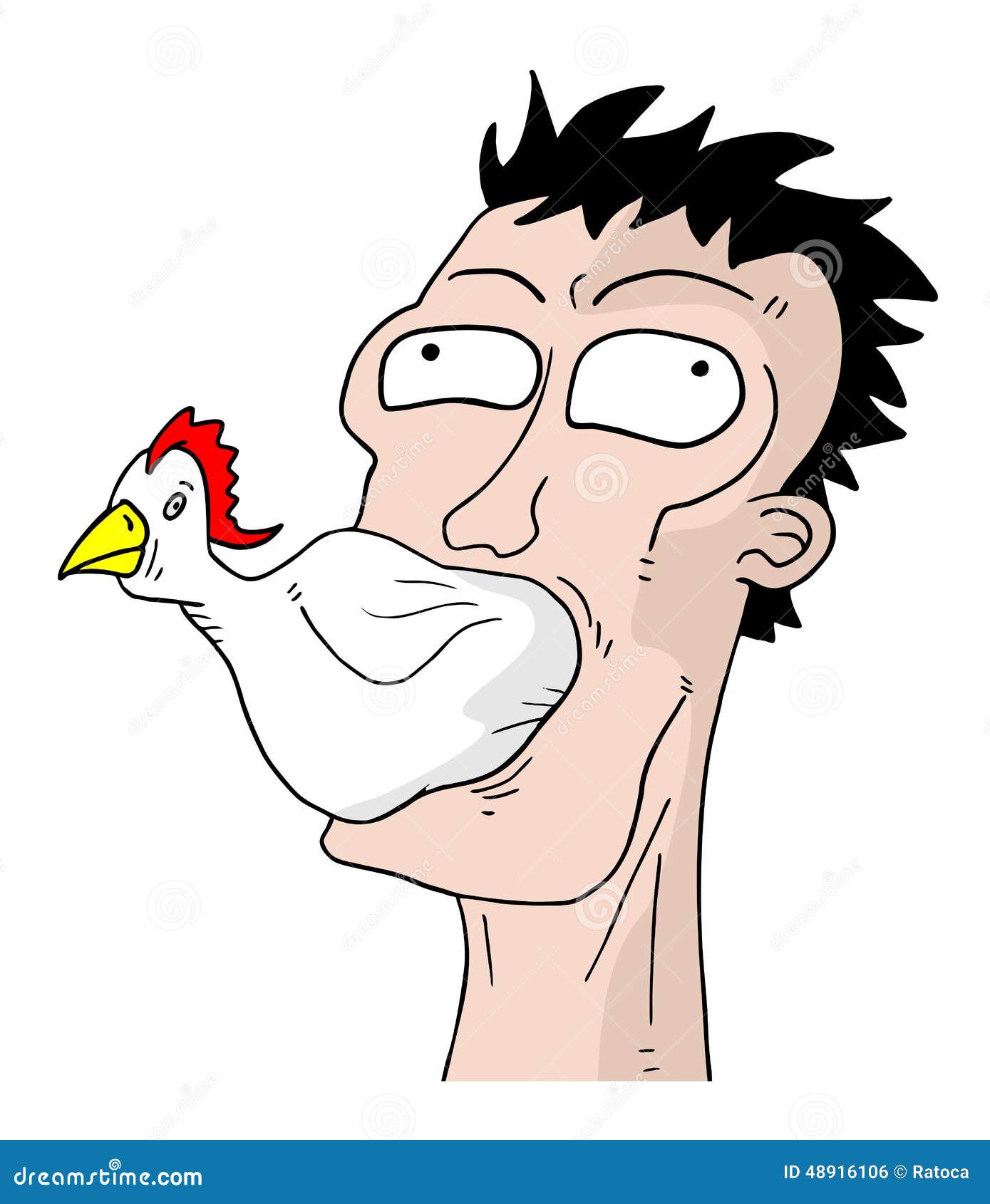 Drenaje Raro De La Cara Y Del Pollo Ilustración del Vector ...