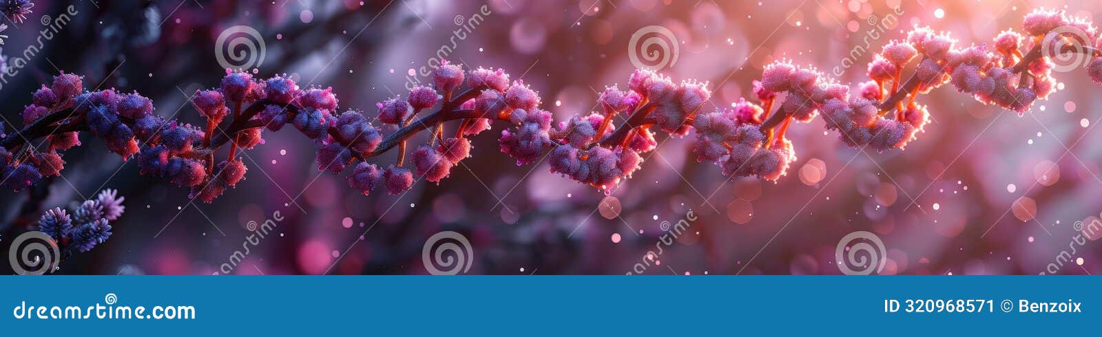 A 3Drendered Illustration Depicting a DNA Double Helix Structure Stock ...
