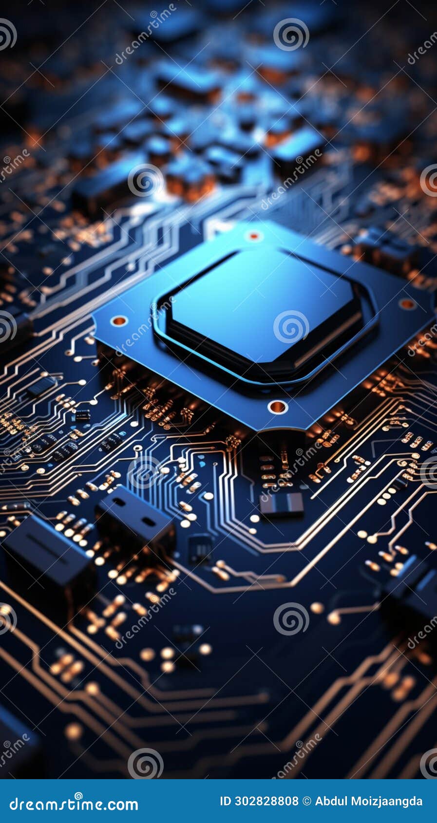 3Drendering Circuit Board Background, Intricate Connections in ...