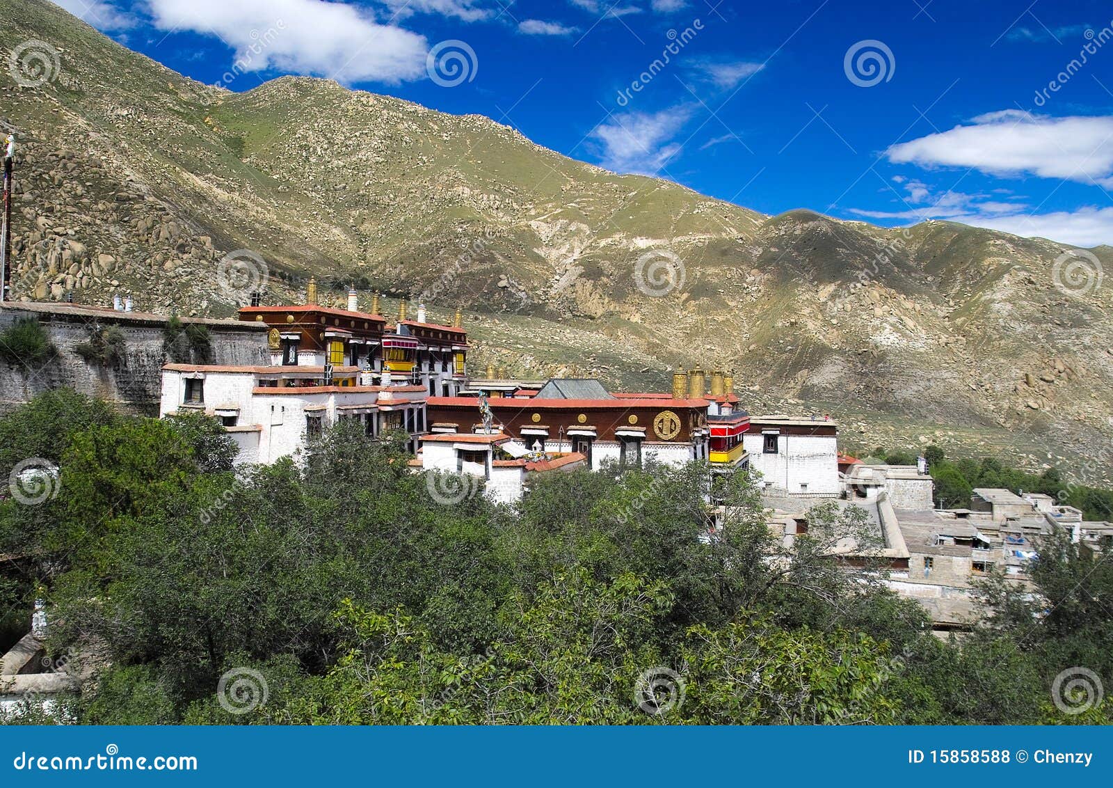 Drepung monastery stock photo. Image of religion, black - 15858588
