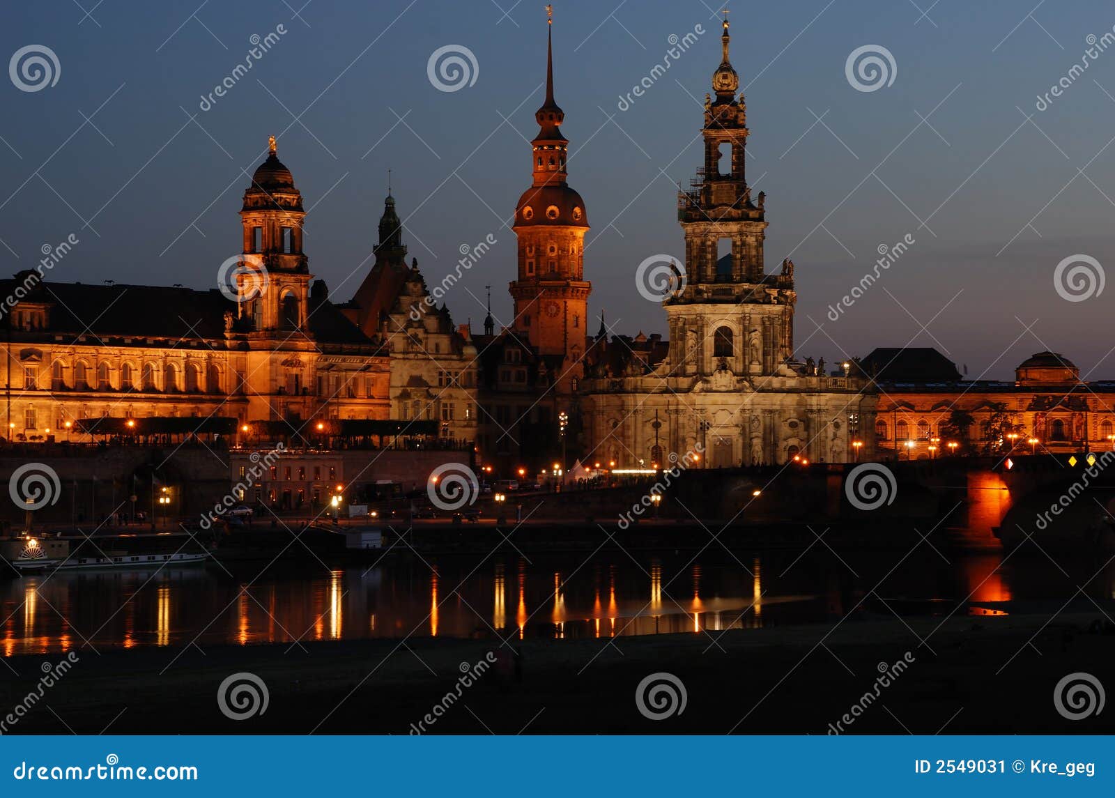 Dresden stock image. Image of mirror, color, lake, lighting - 2549031