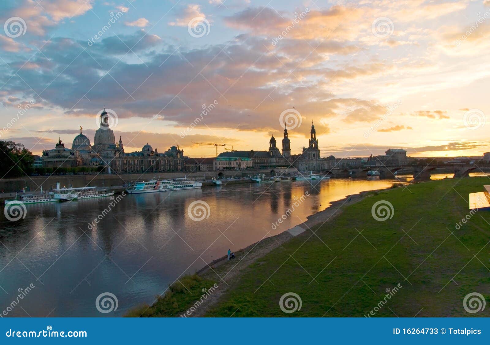 Dresden altstadt sunset stock image. Image of world, skyline - 16264733