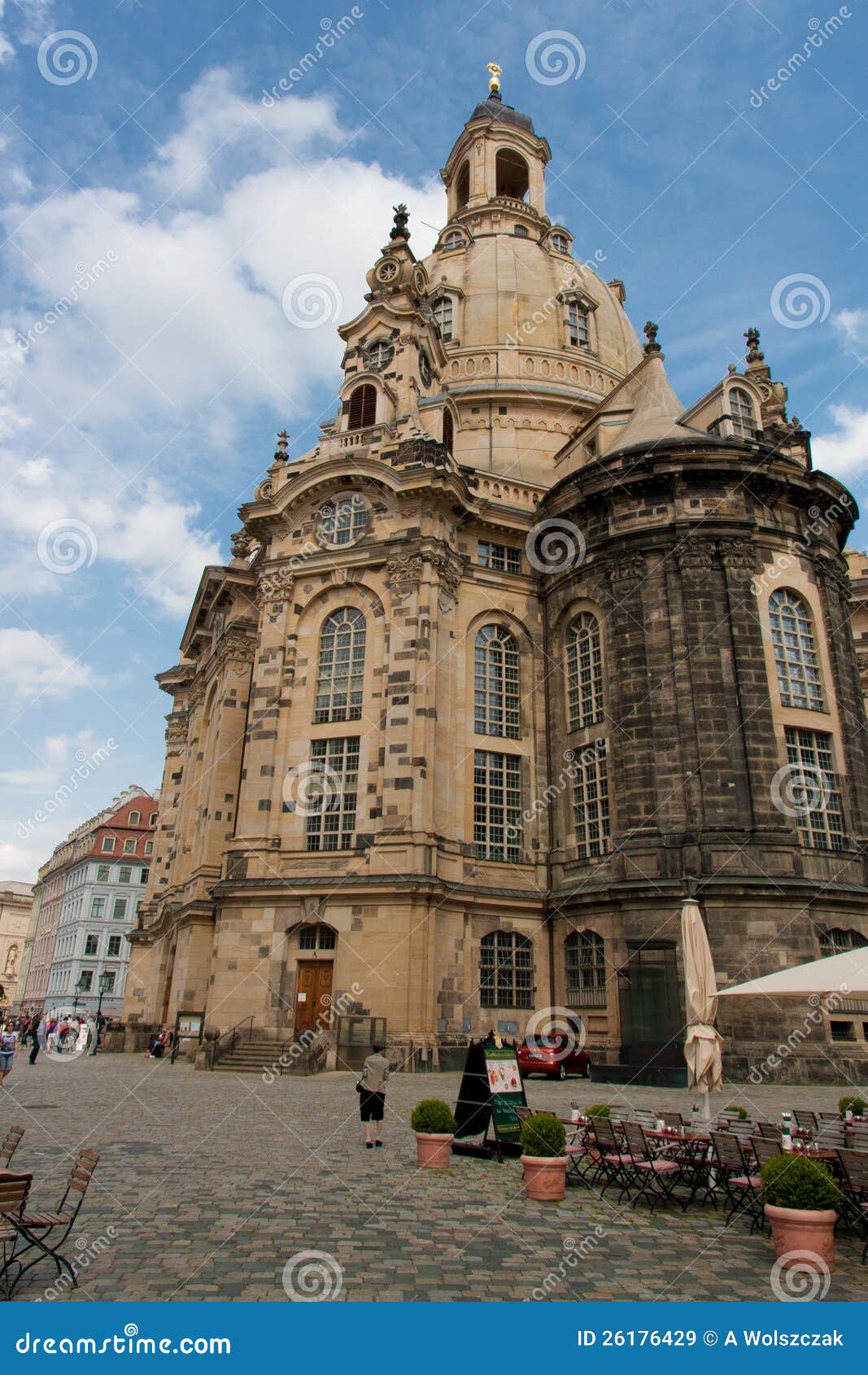 Dresden baroque Cathedral stock image. Image of panorama - 26176429
