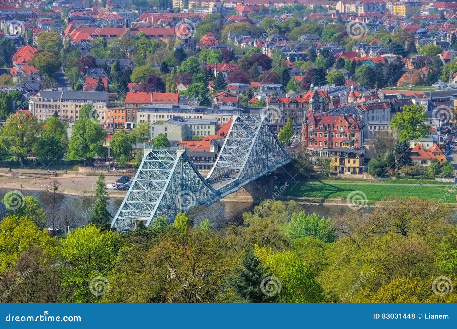 Dresden Blue Wonder bridge stock photo. Image of germany - 83031448