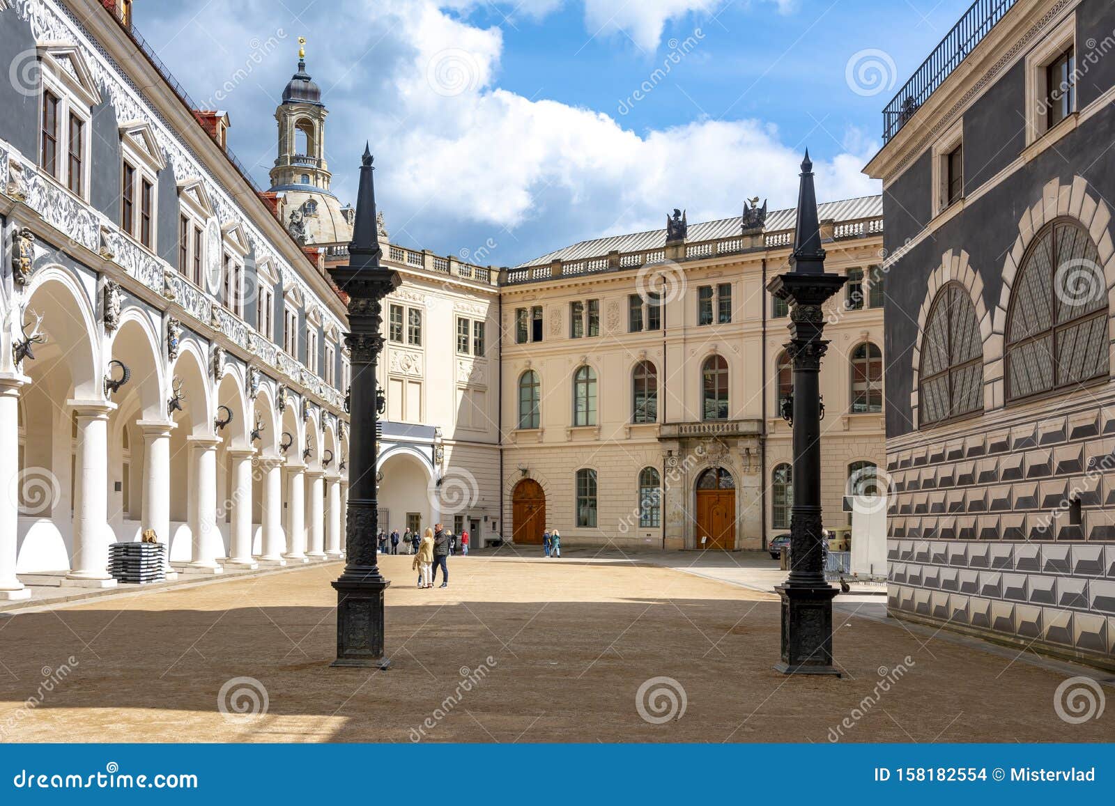 Dresden Castle Courtyard in Germany Editorial Stock Image - Image of ...