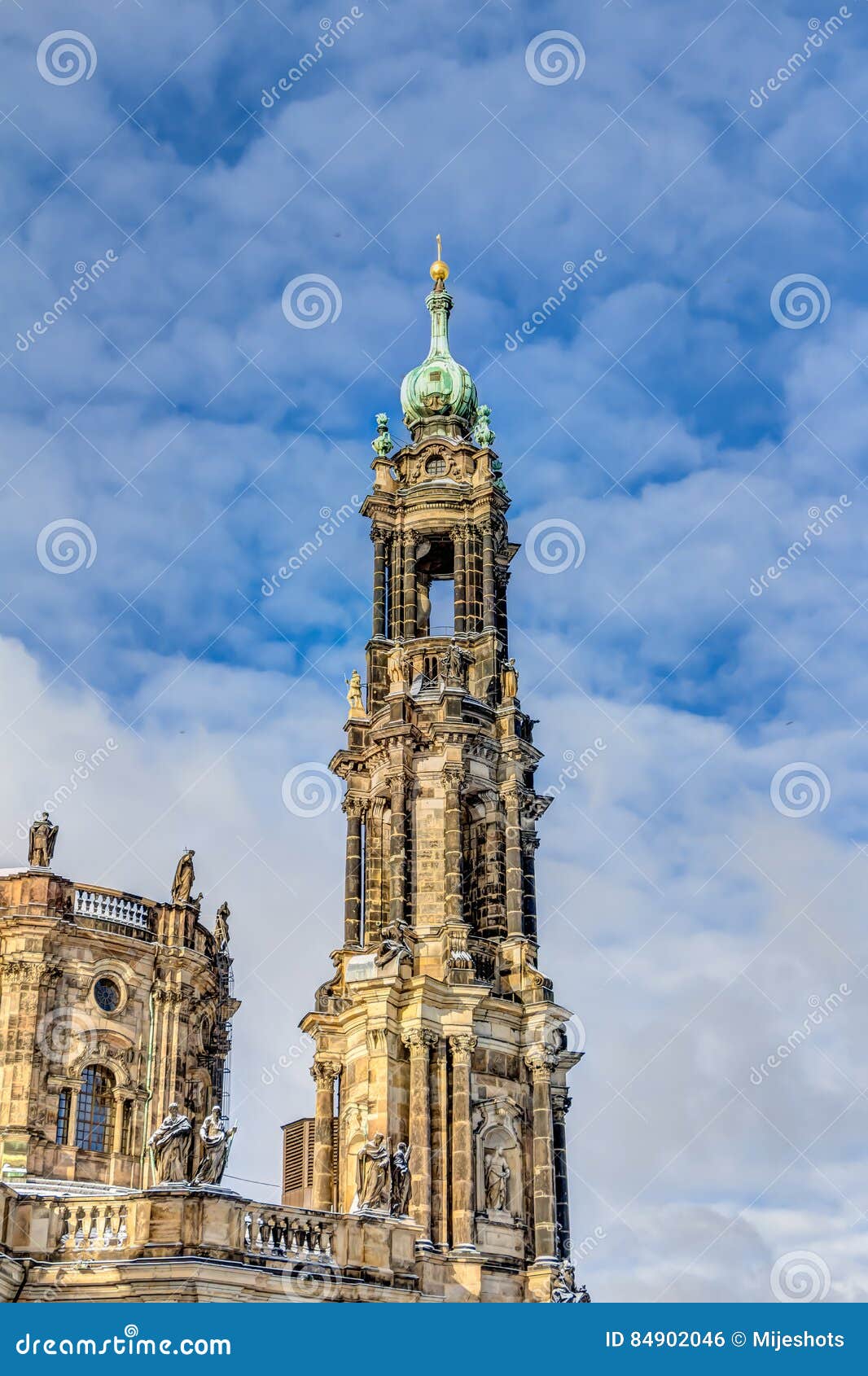 Dresden Cathedral in the Old Town Stock Photo - Image of center, bishop ...