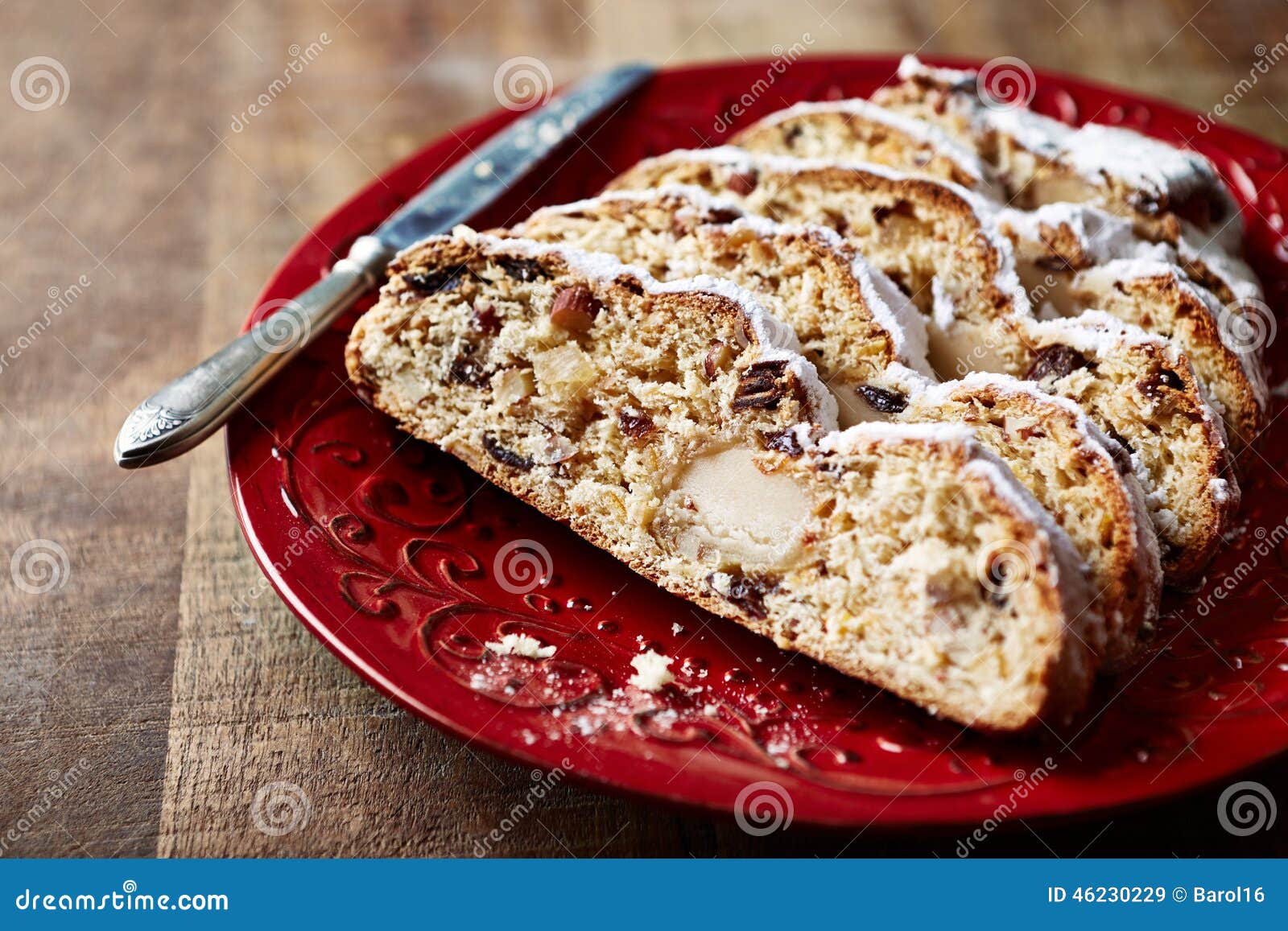 Dresden Christmas Stollen stock image. Image of stollen - 46230229