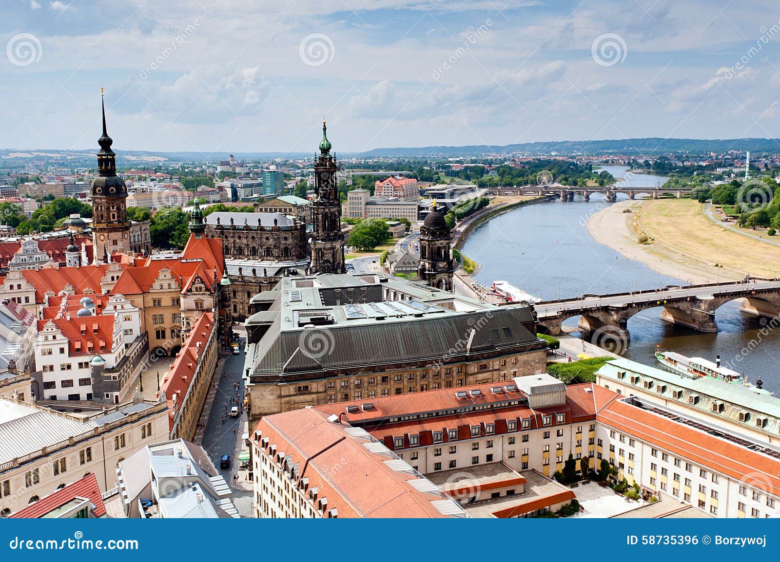 Dresden city stock photo. Image of location, monumental - 58735396