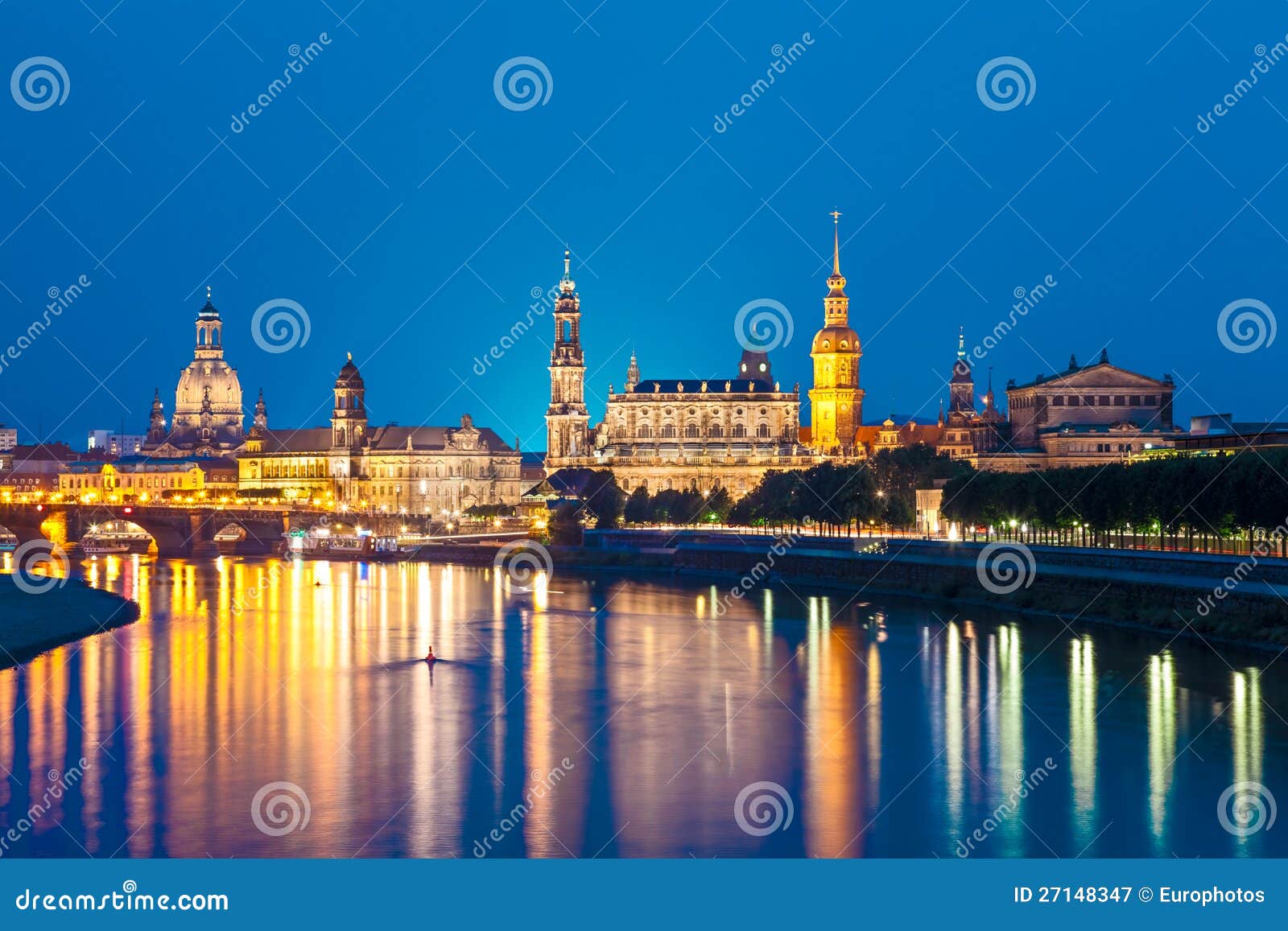Dresden, Germany stock image. Image of architecture, dusk - 27148347