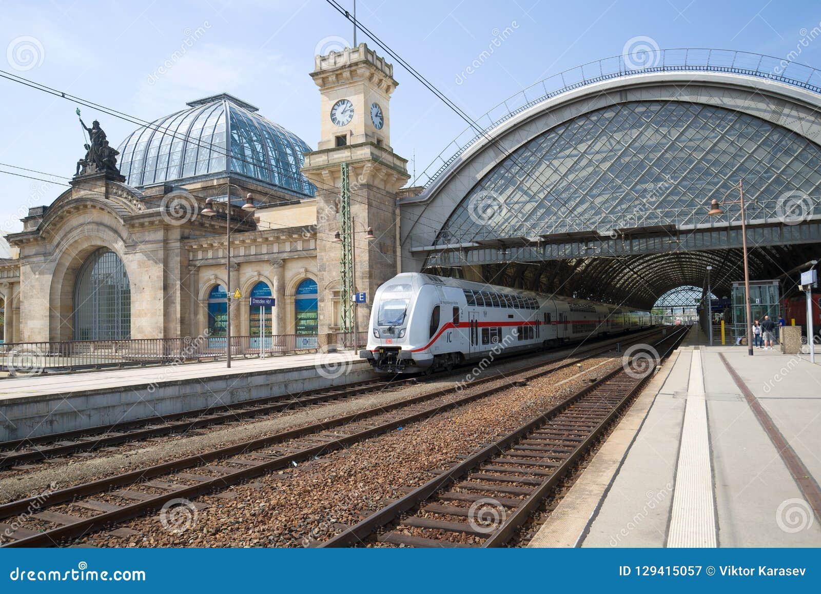 Modern Passenger Train at the Platform of the Main Railway Station ...