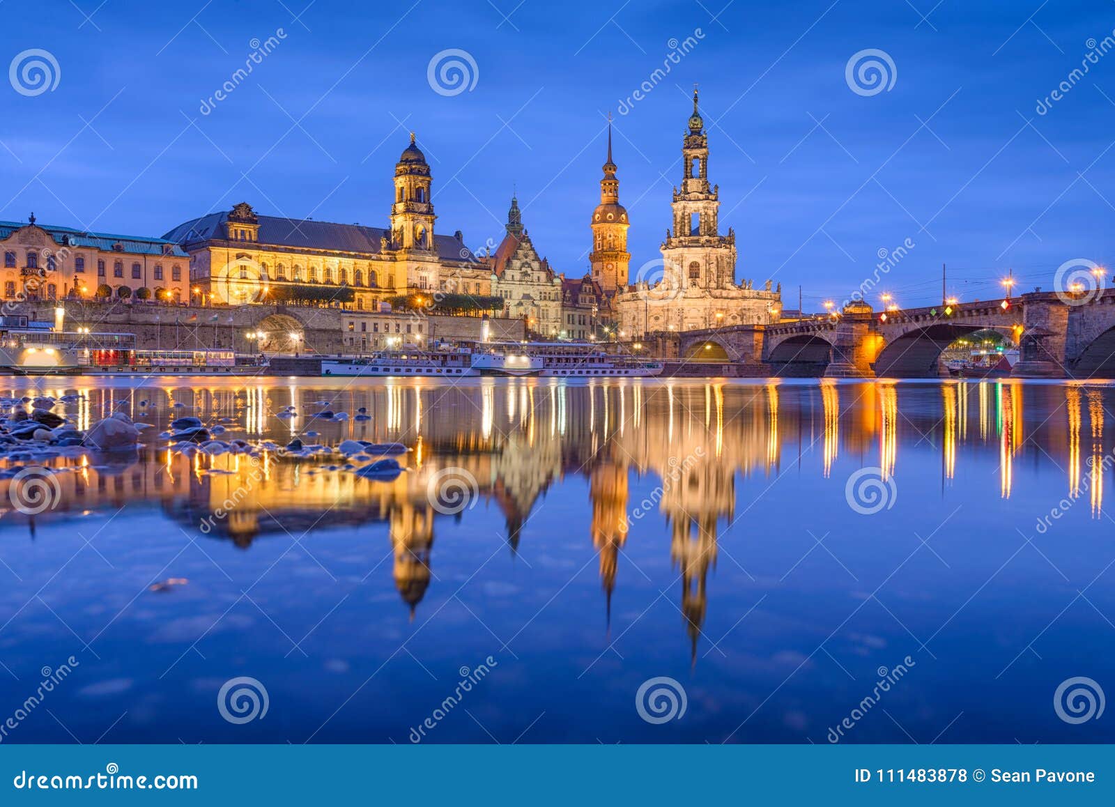 Dresden, Germany on the Elbe River Stock Photo - Image of europe ...