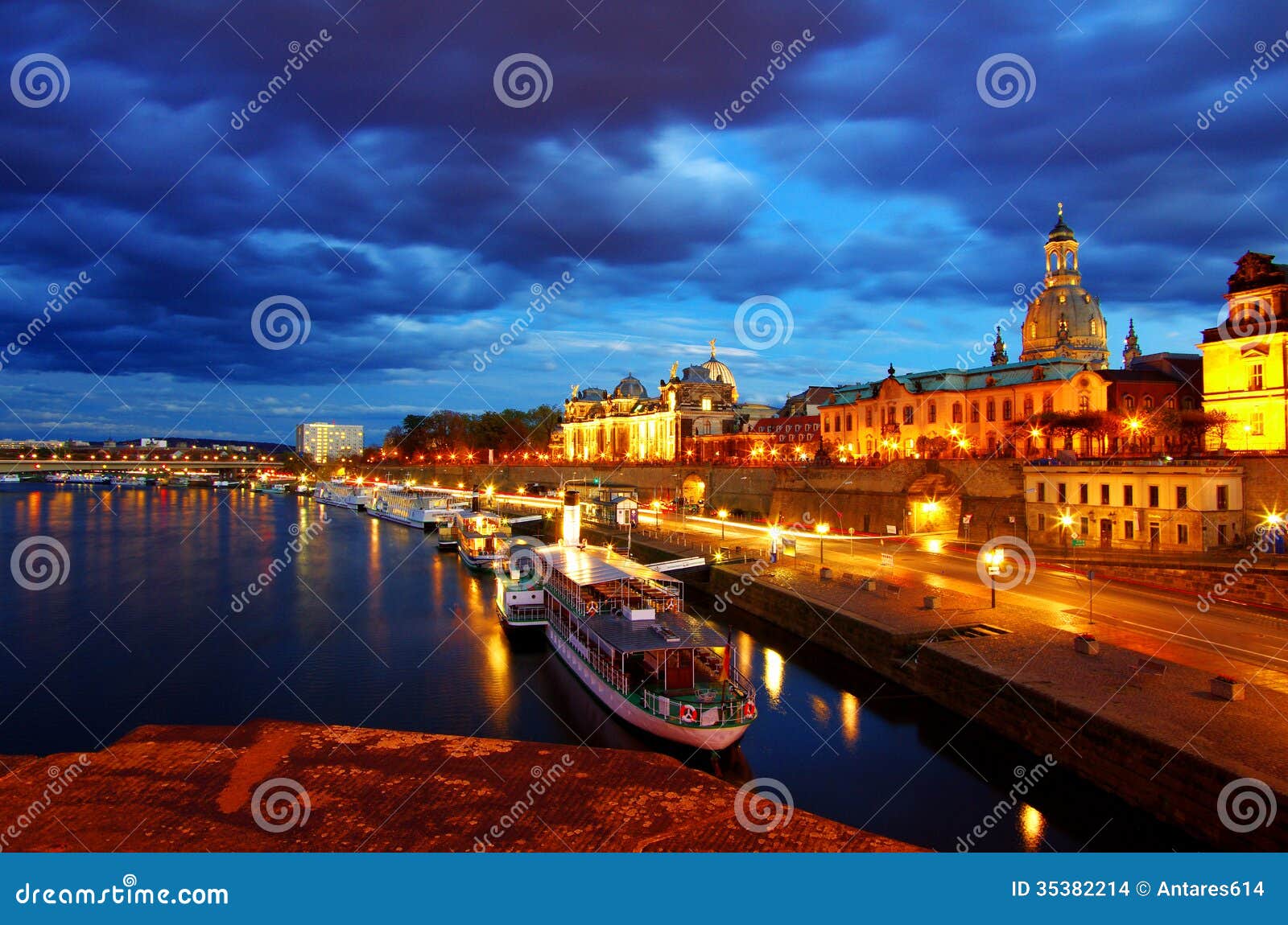 Dresden landscape stock photo. Image of bridge, light - 35382214
