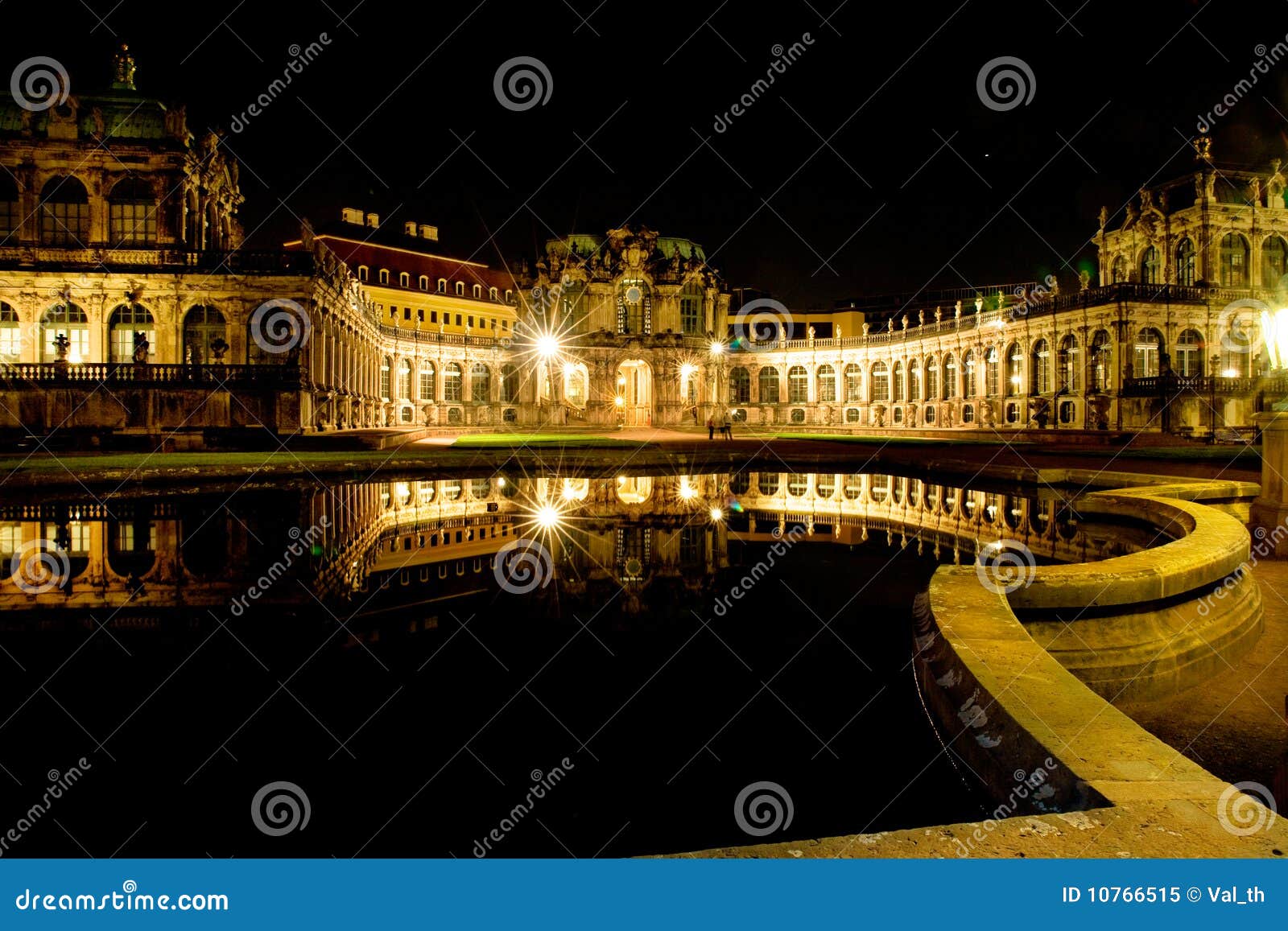 Dresden at night stock image. Image of light, culture - 10766515