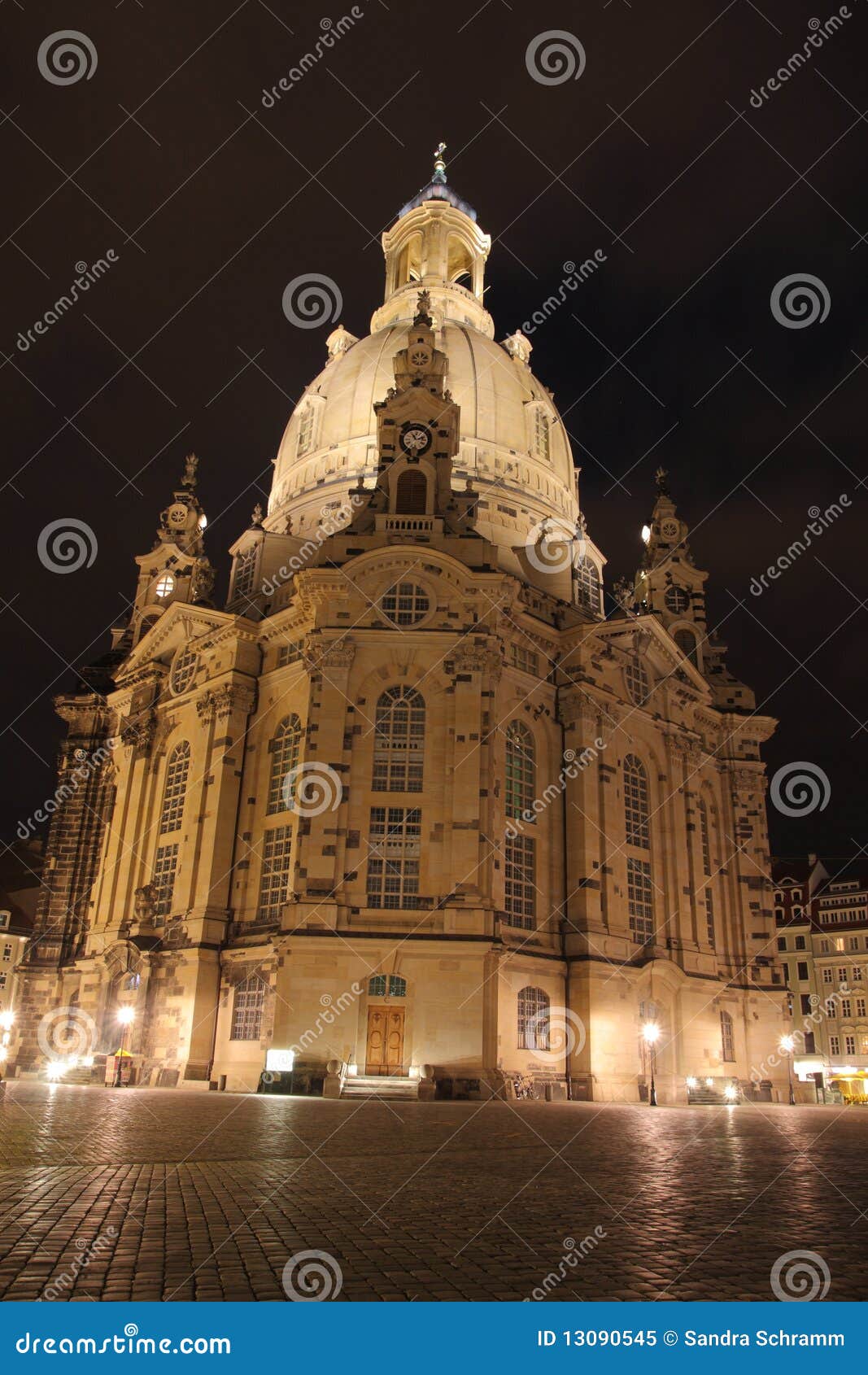 Dresden at night stock image. Image of frauenkirche, night - 13090545