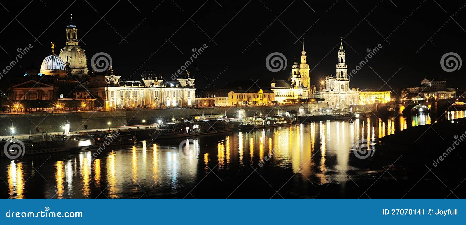 Dresden at night stock image. Image of ancient, elbe - 27070141