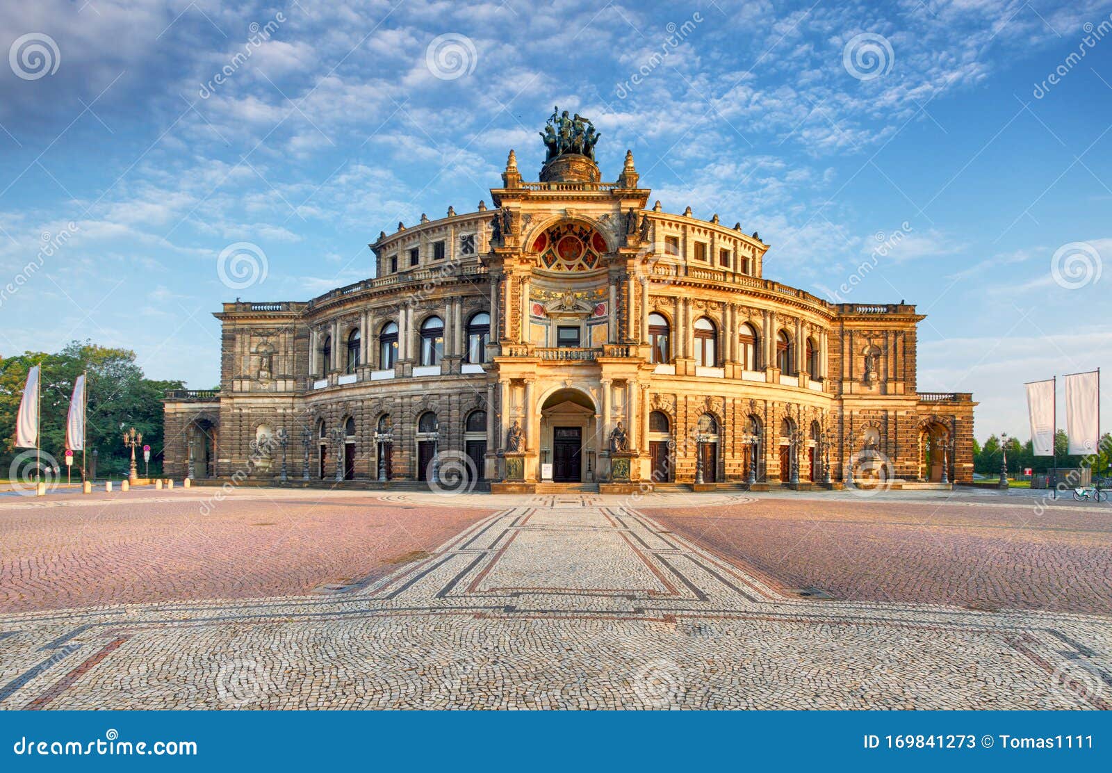 Dresden Opera Theatre, Front View Stock Image - Image of music ...