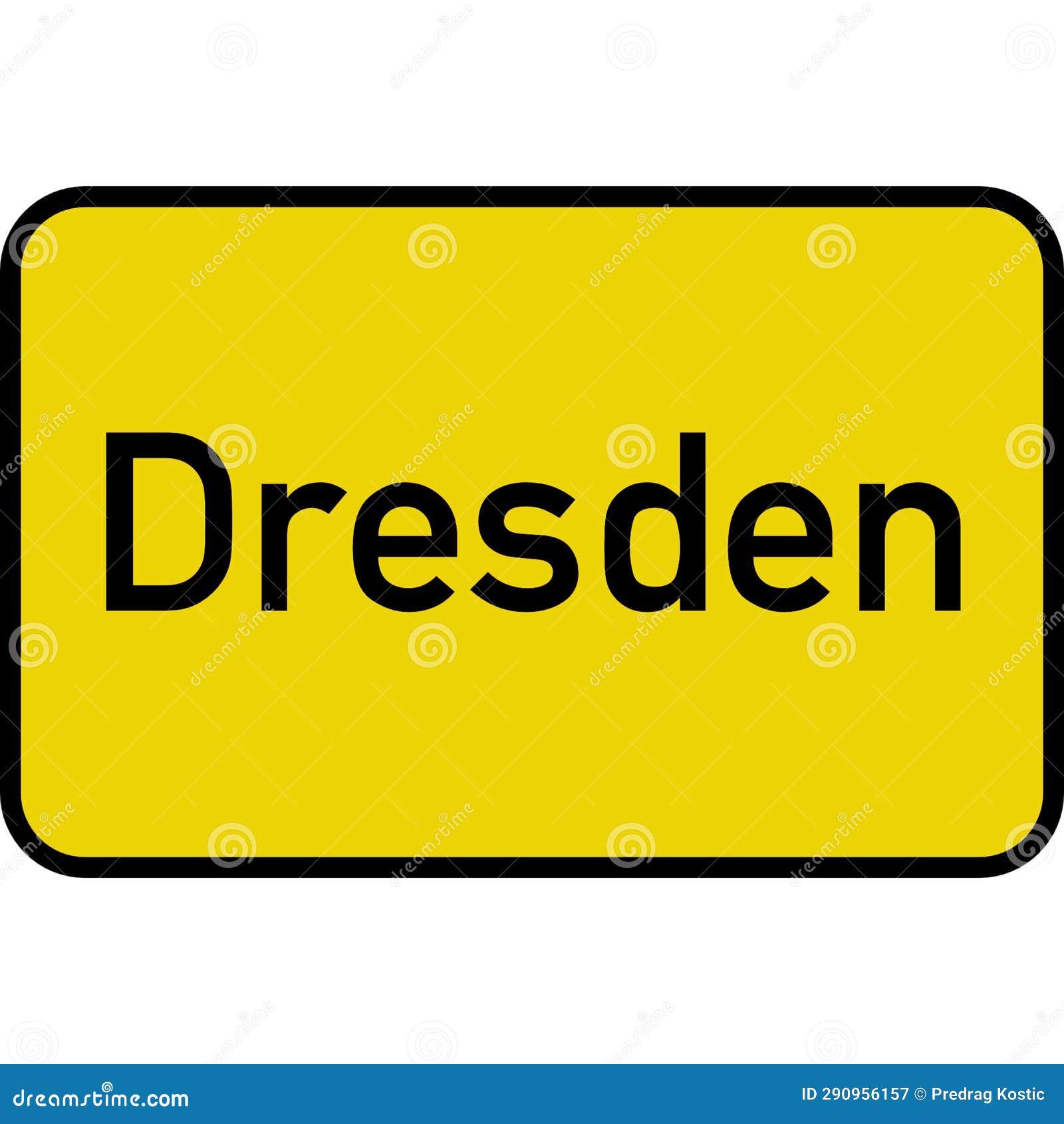 Dresden sign stock illustration. Illustration of traffioc - 290956157
