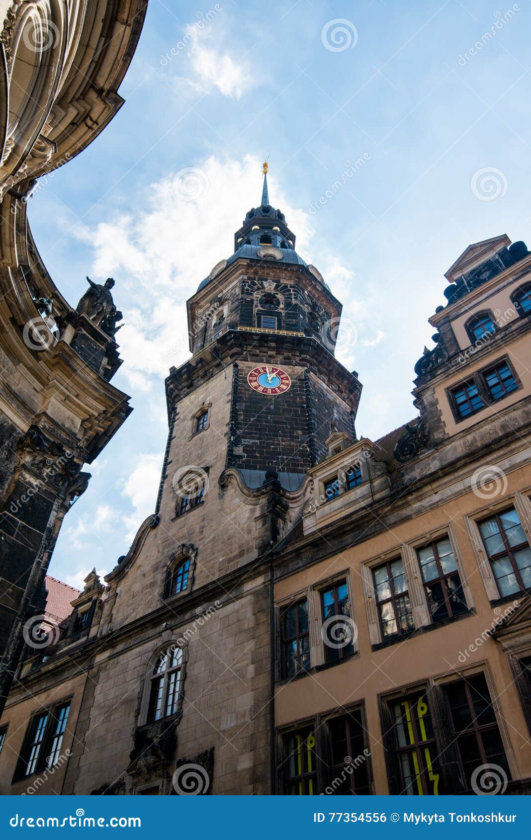 Dresden stock photo. Image of window, church, tower, facade - 77354556