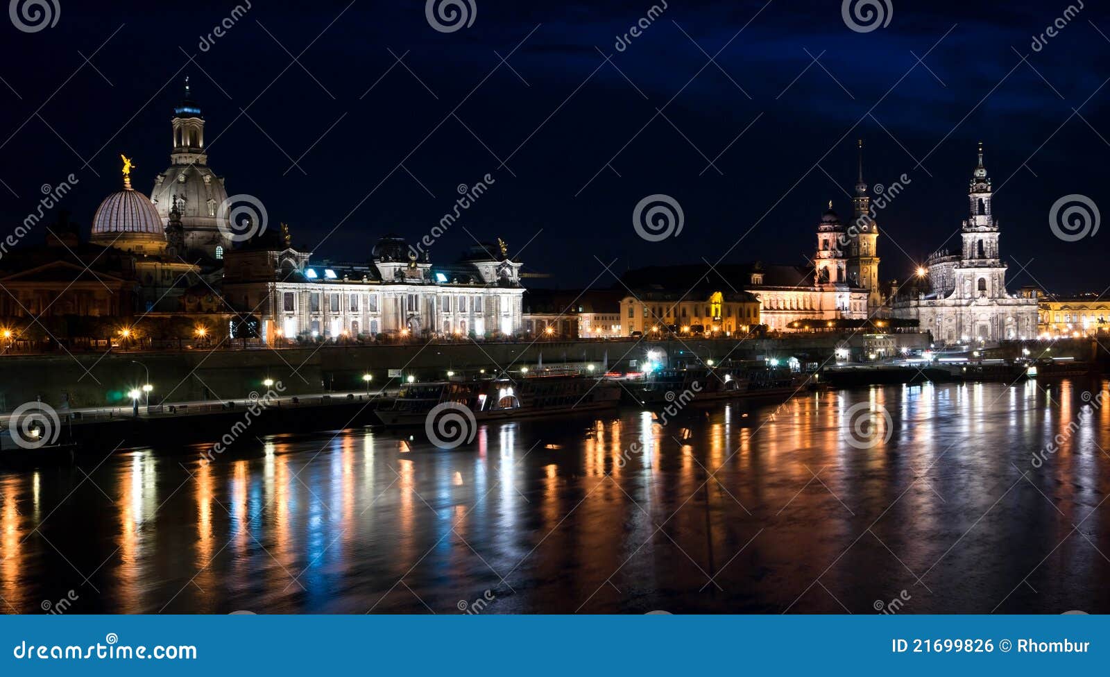 Dresden at sunset stock photo. Image of germany, attraction - 21699826