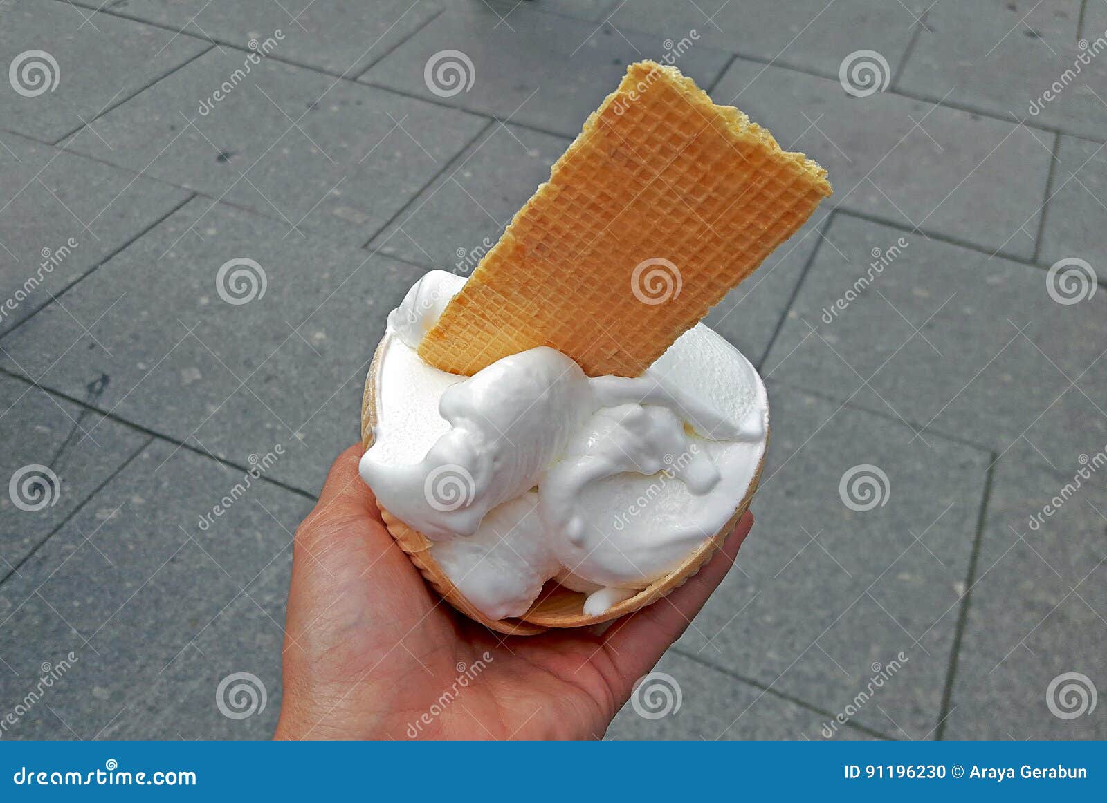 Dresden Traditional Ice Cream Stock Photo - Image of germany, waffle ...