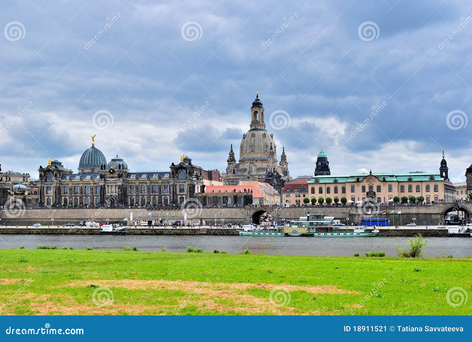 Dresden. View of Elbe and Bruhl Terrace Stock Image - Image of ...