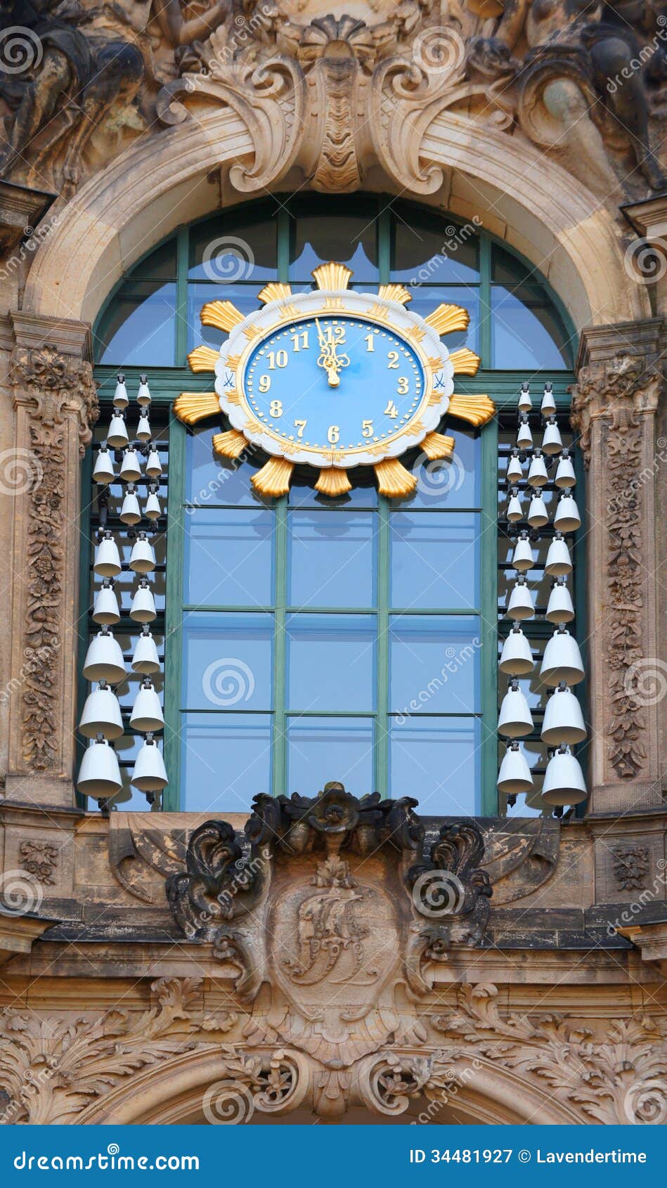 Dresden Zwinger clock stock image. Image of time, zwinger - 34481927