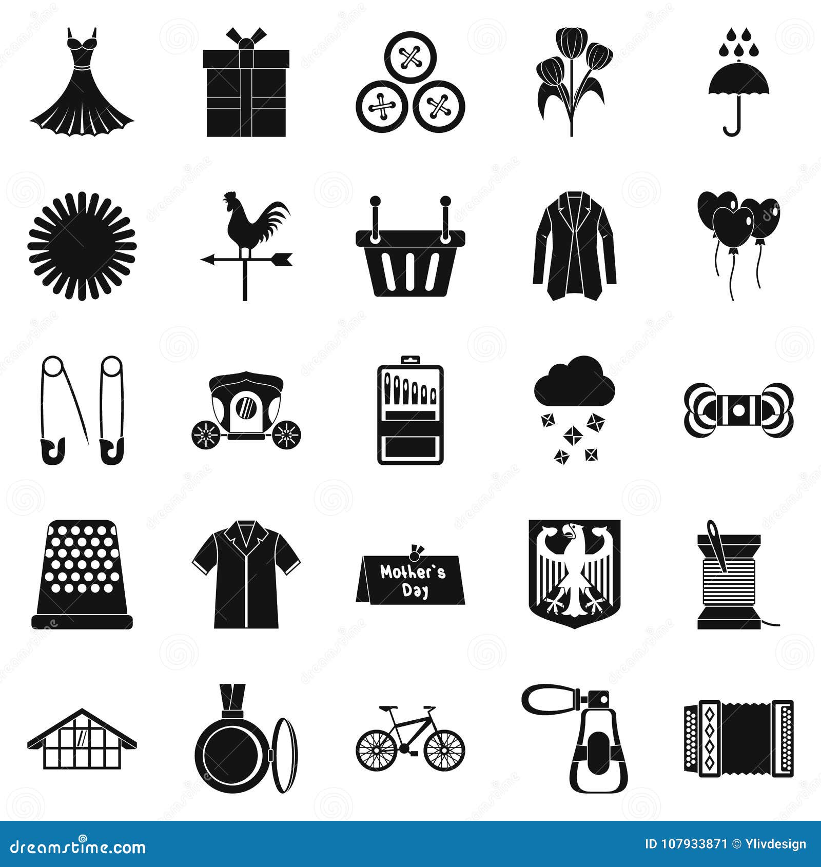 Dress Code Icons Set, Simple Style Stock Vector - Illustration of shirt ...