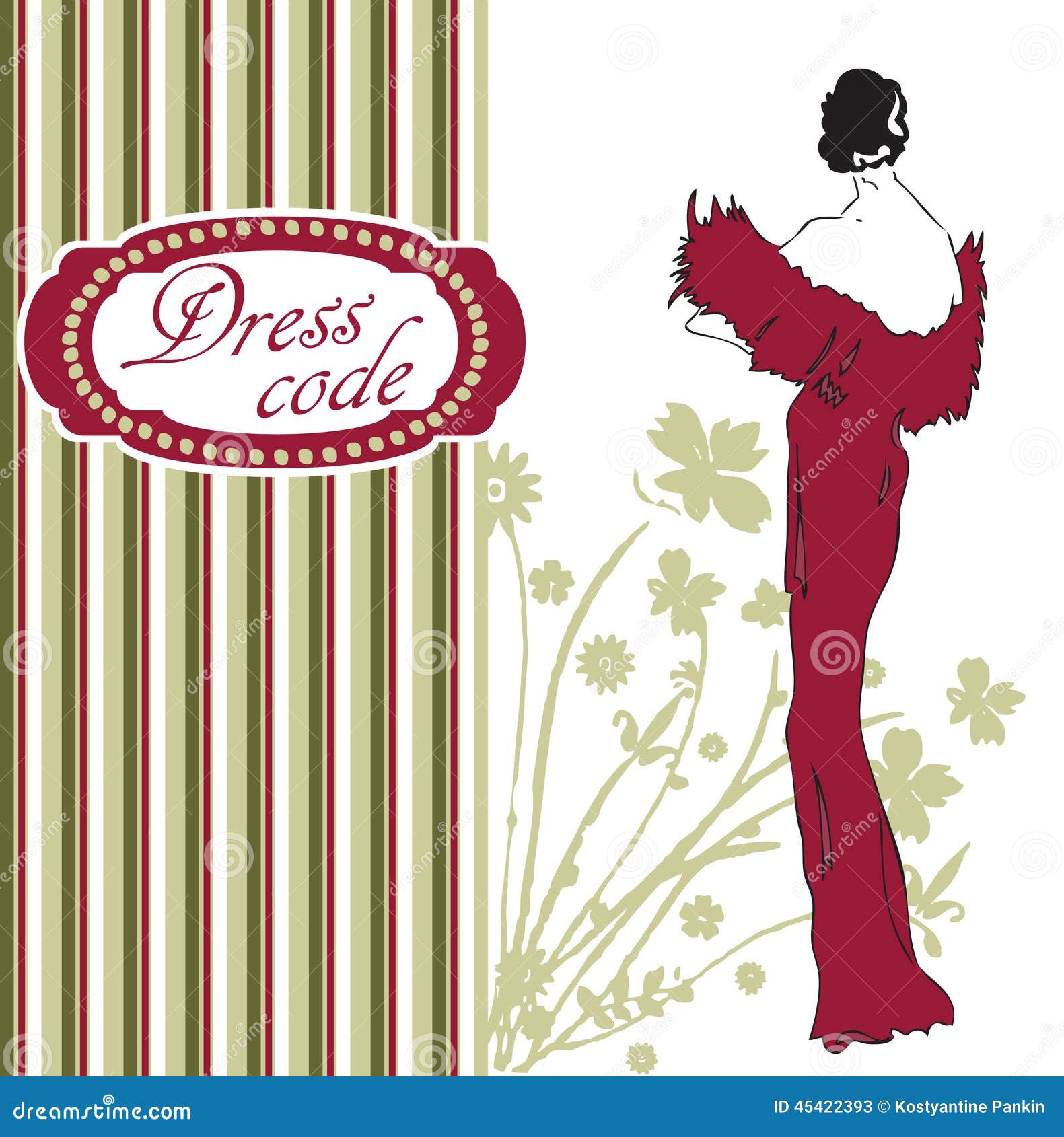 Dress code stock vector. Illustration of greeting, card - 45422393