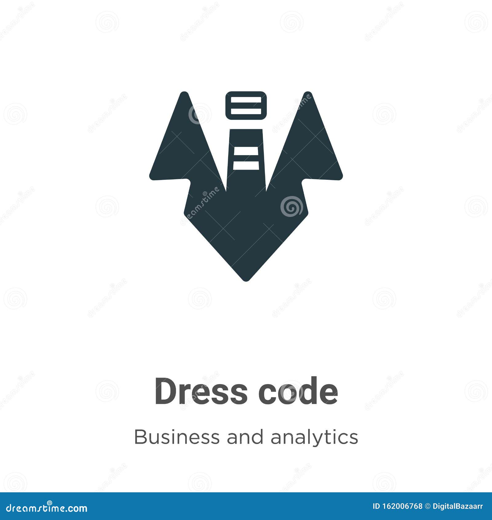 Dress Code Vector Icon on White Background. Flat Vector Dress Code Icon ...