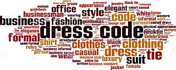 Dress code word cloud stock vector. Illustration of informal - 260726771