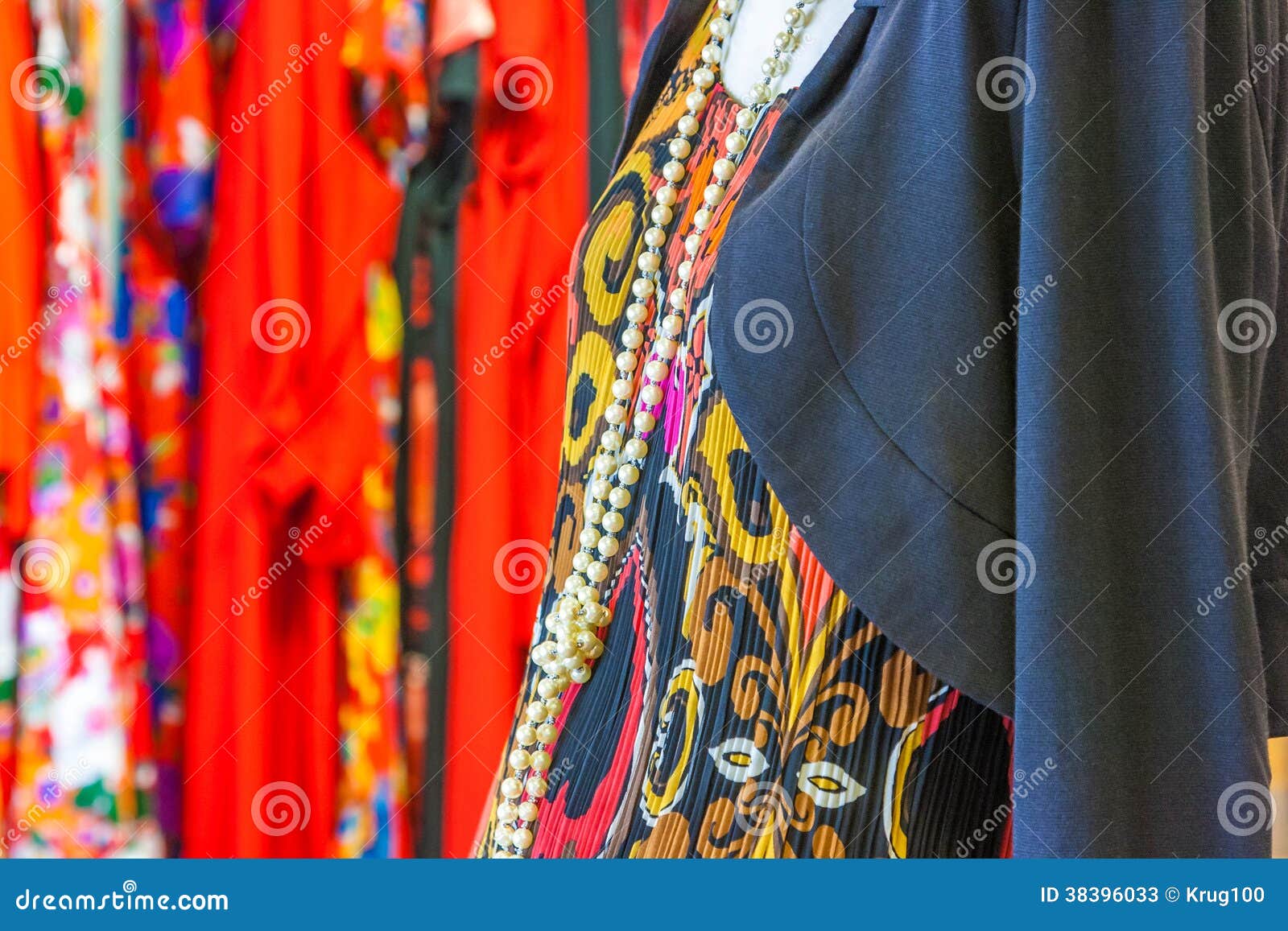 Dress on display stock image. Image of retail, fashionable - 38396033