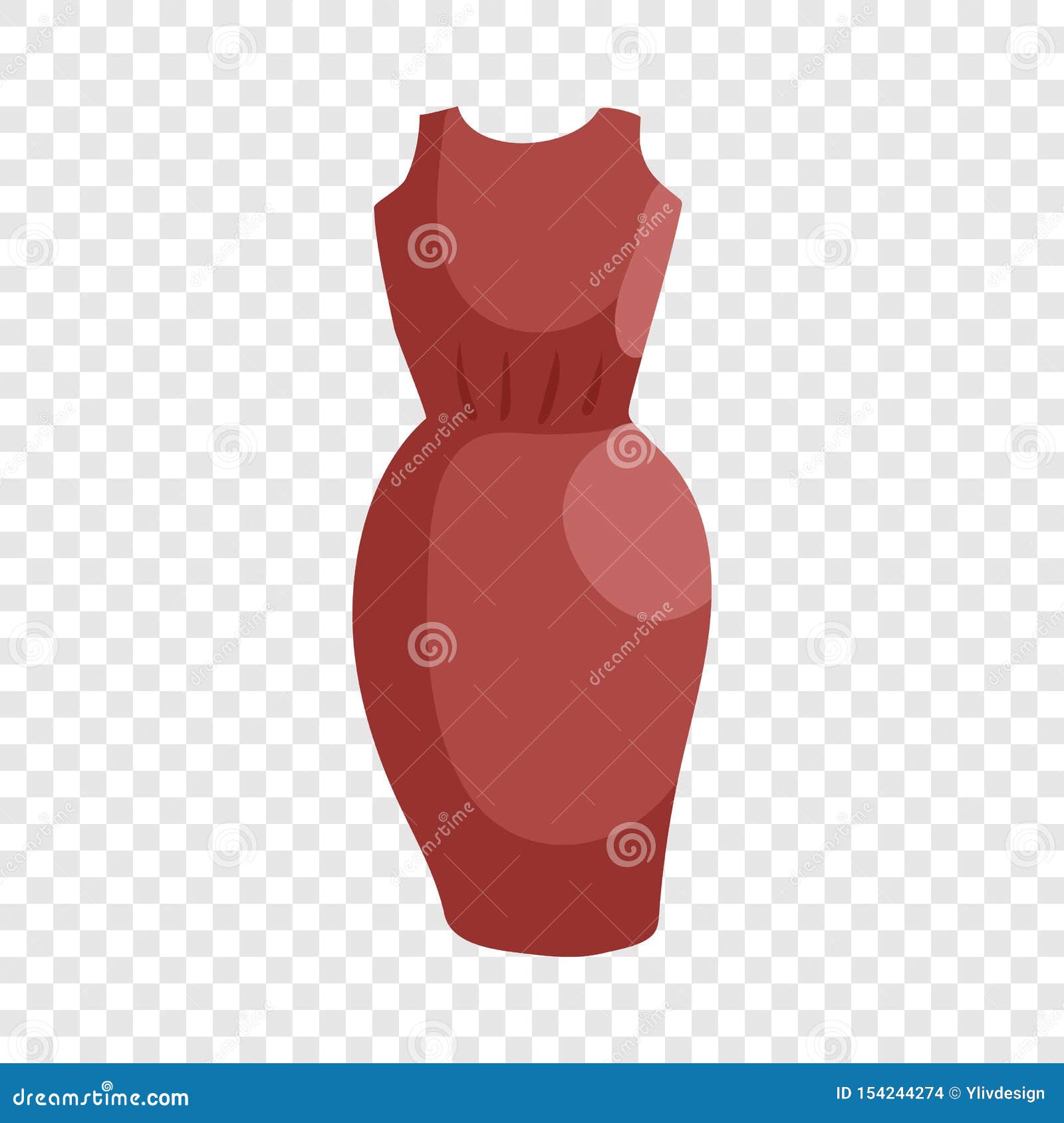 Dress icon, cartoon style stock vector. Illustration of garment - 154244274