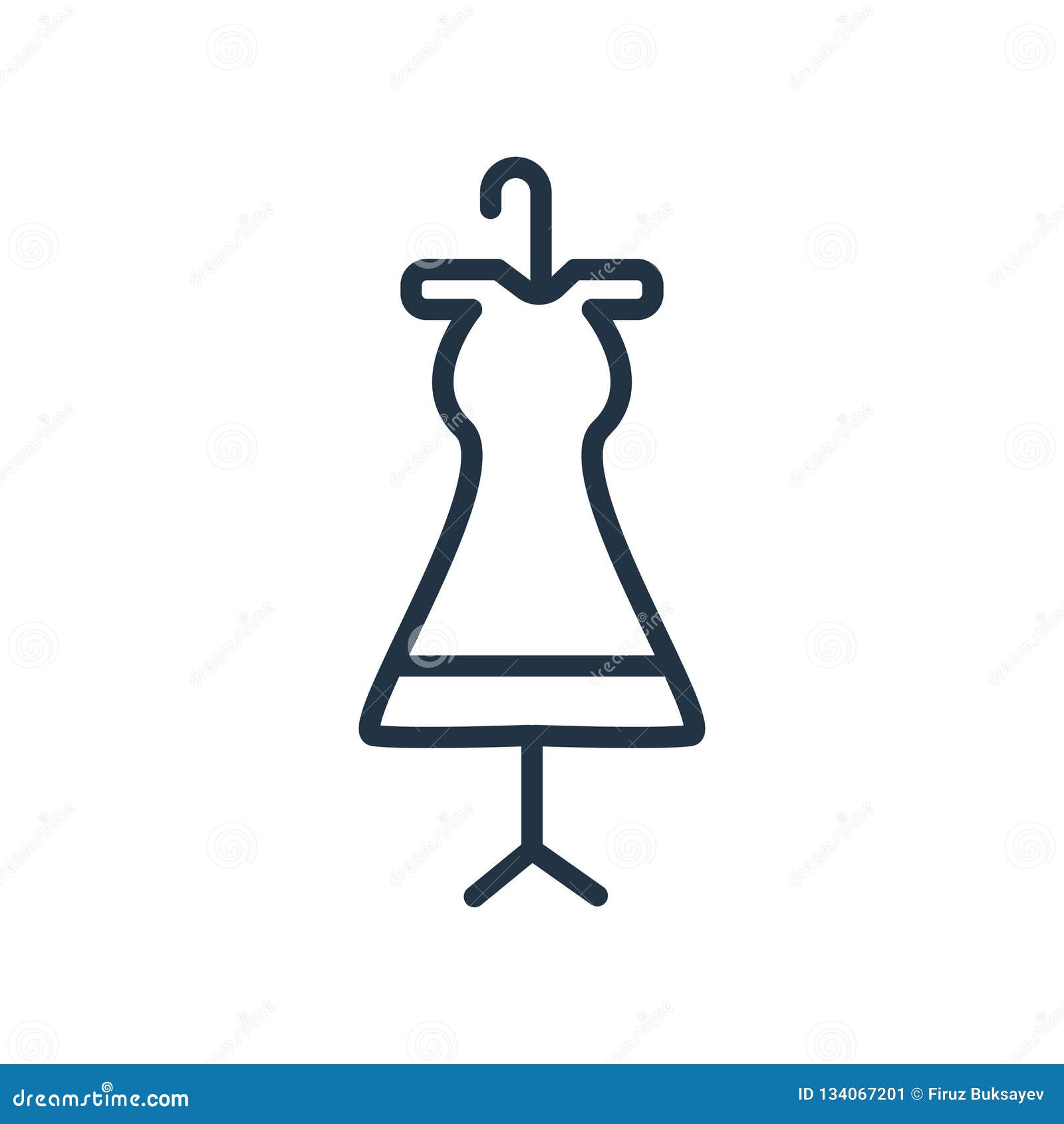 Dress Icon Vector Isolated On White Background Dress Sign Stock Vector