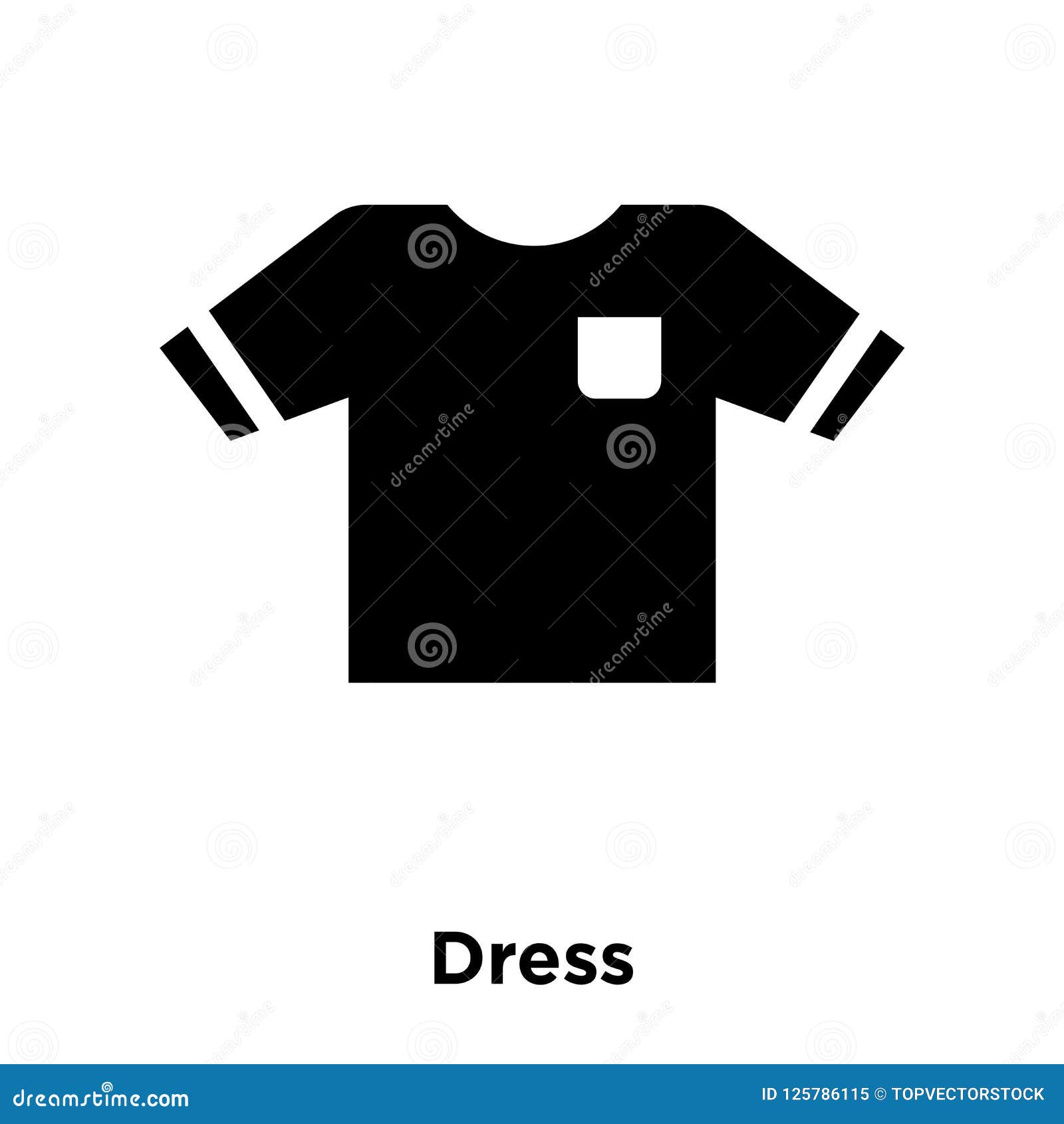 Dress Icon Vector Isolated On White Background Logo Concept Of Stock