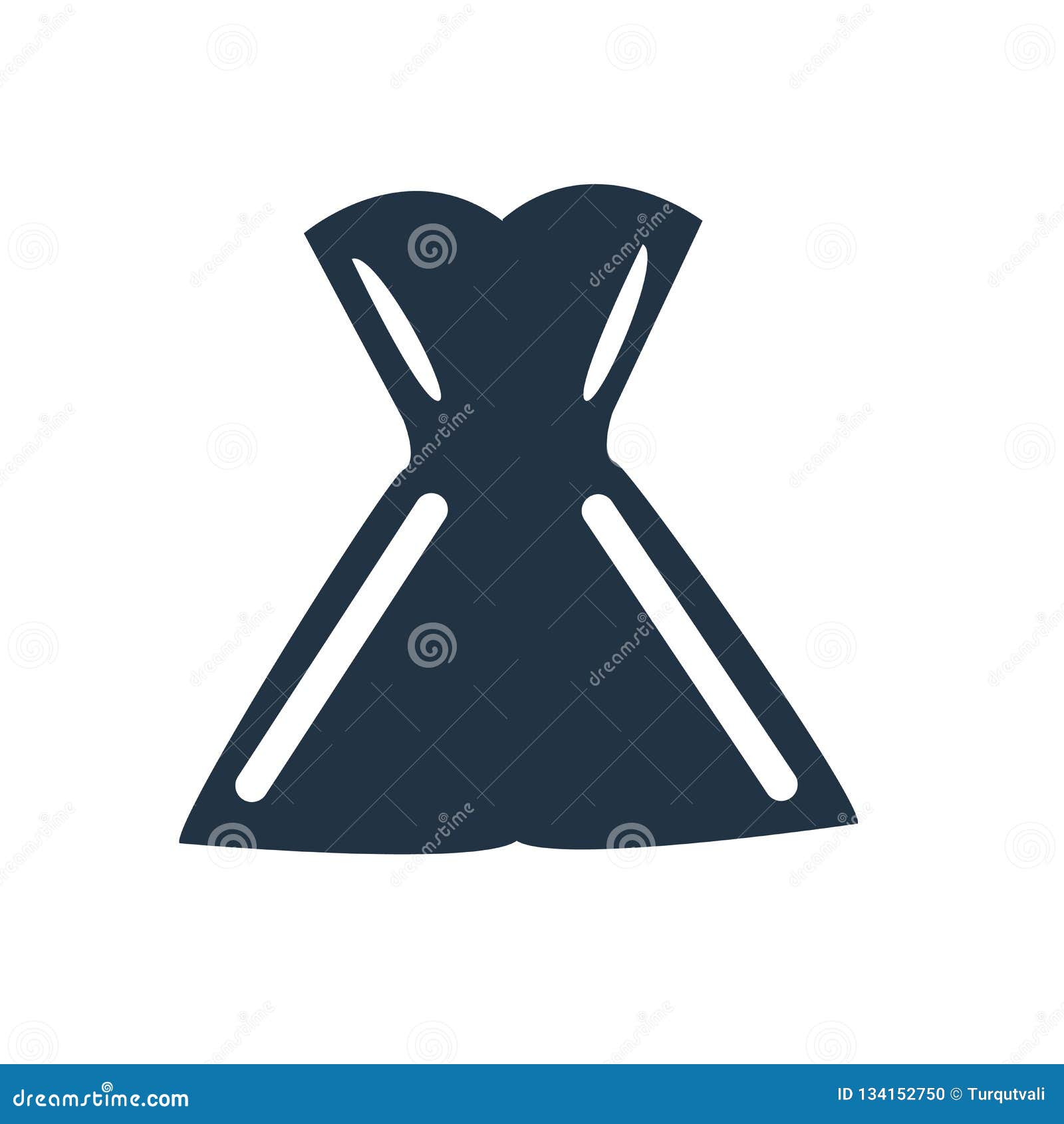 Dress Icon Vector Isolated On White Background Dress Sign Stock Vector